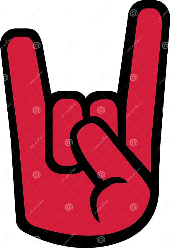 Red rock hand stock vector. Illustration of gesture - 107168443