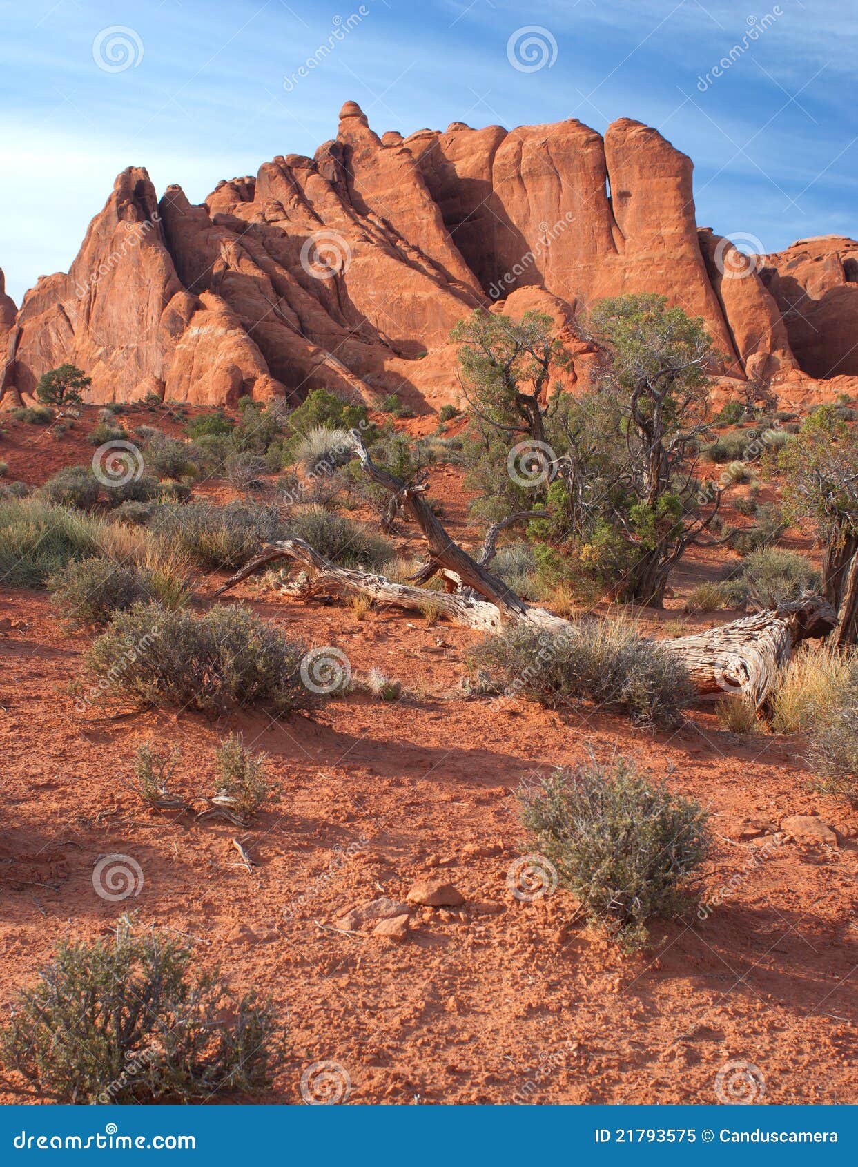 Red Rock Outcropping in Arches National Park Stock Image - Image of ...