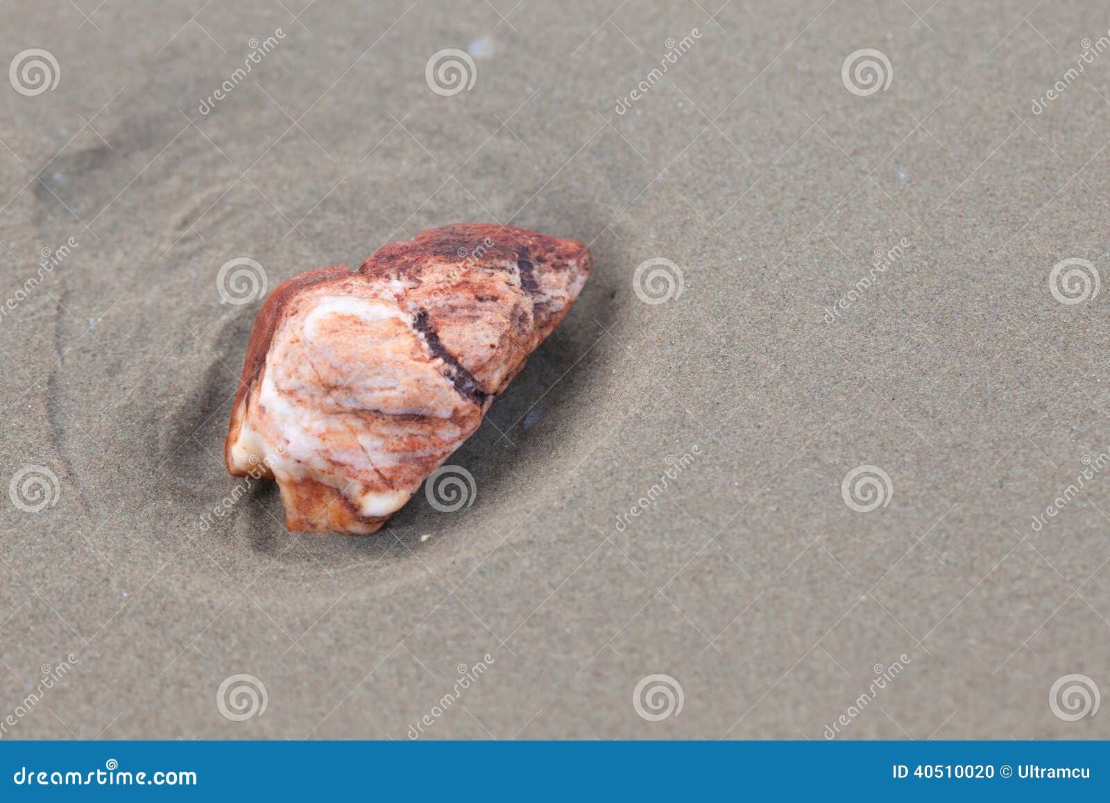 Red rock on the sand beach stock photo. Image of marine - 40510020