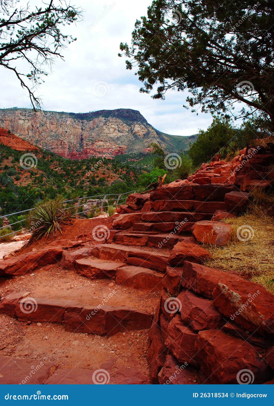 Red Rock Stairs stock photo. Image of mountains, natural - 26318534