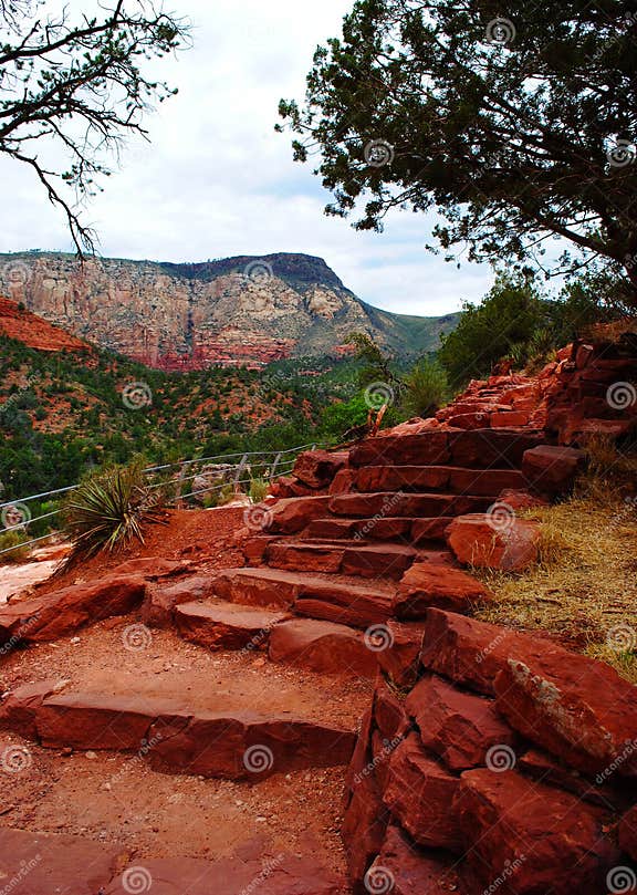 Red Rock Stairs stock photo. Image of mountains, natural - 26318534