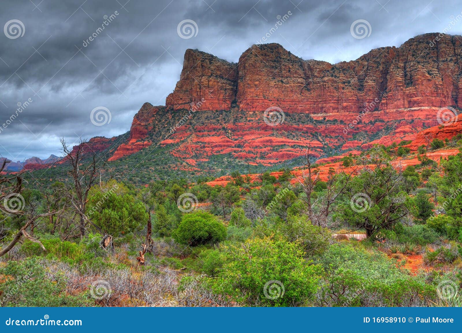 Red Rock Storm stock photo. Image of erosion, natural - 16958910