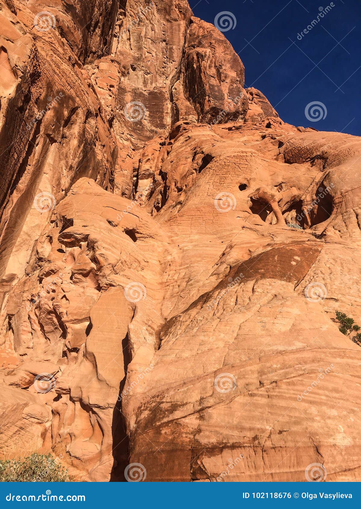 Red Rock Structure in Valley of Fire, Nevada, USA Stock Photo - Image ...