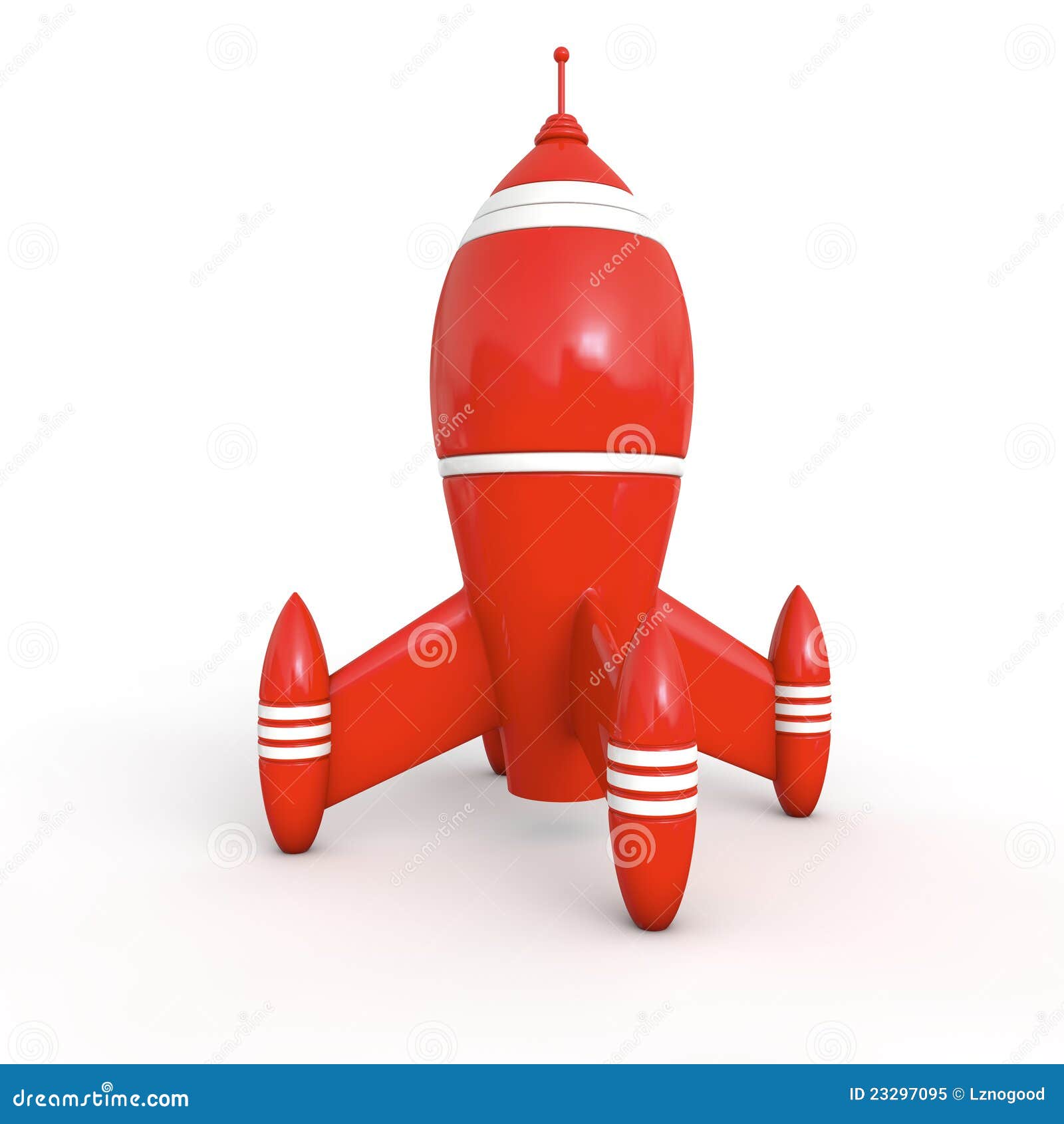Red rocket 3d stock illustration. Illustration of cartoon - 23297095