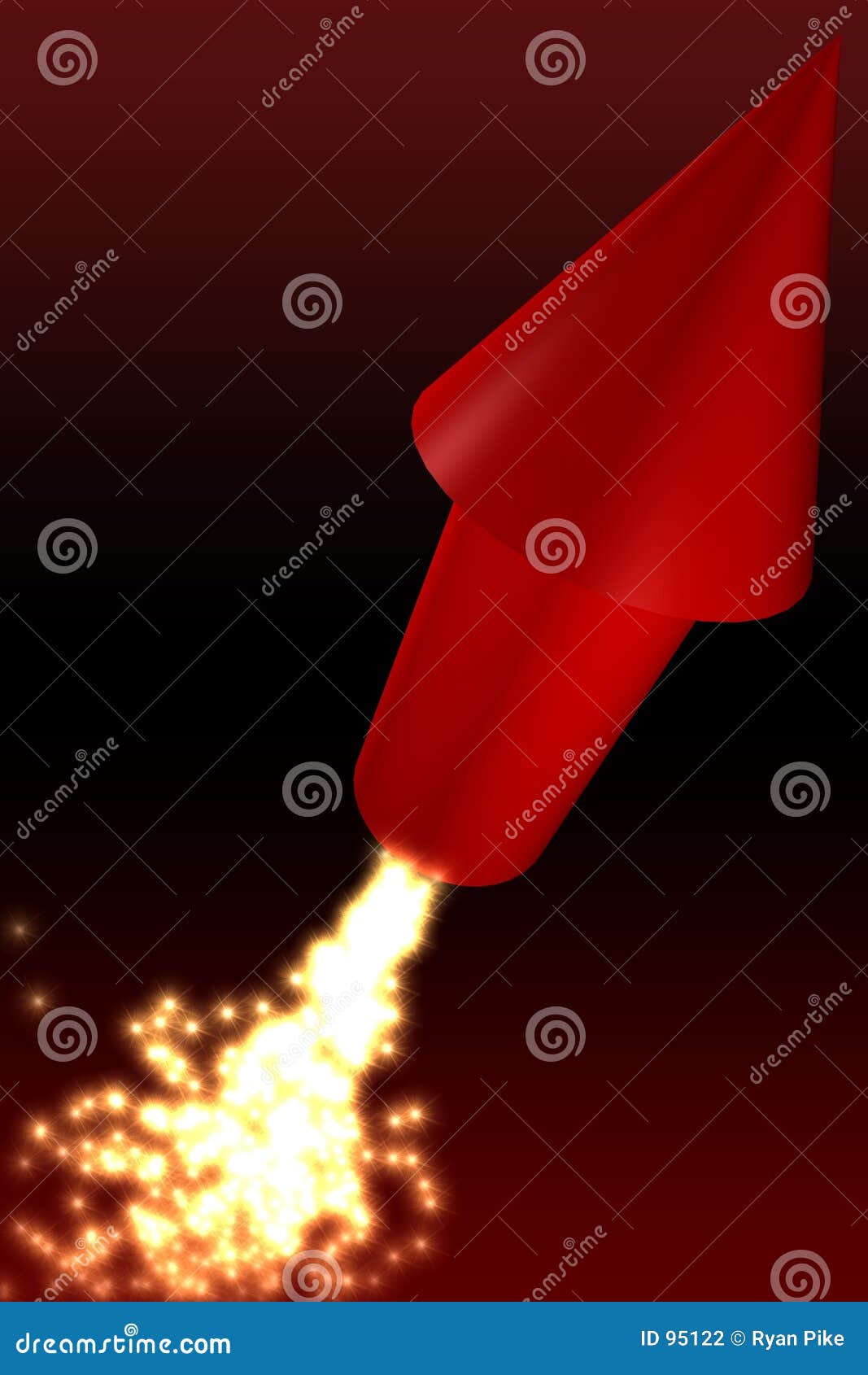Red rocket stock illustration. Illustration of rocket, blast - 95122
