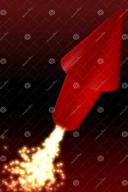 Red rocket stock illustration. Illustration of rocket, blast - 95122