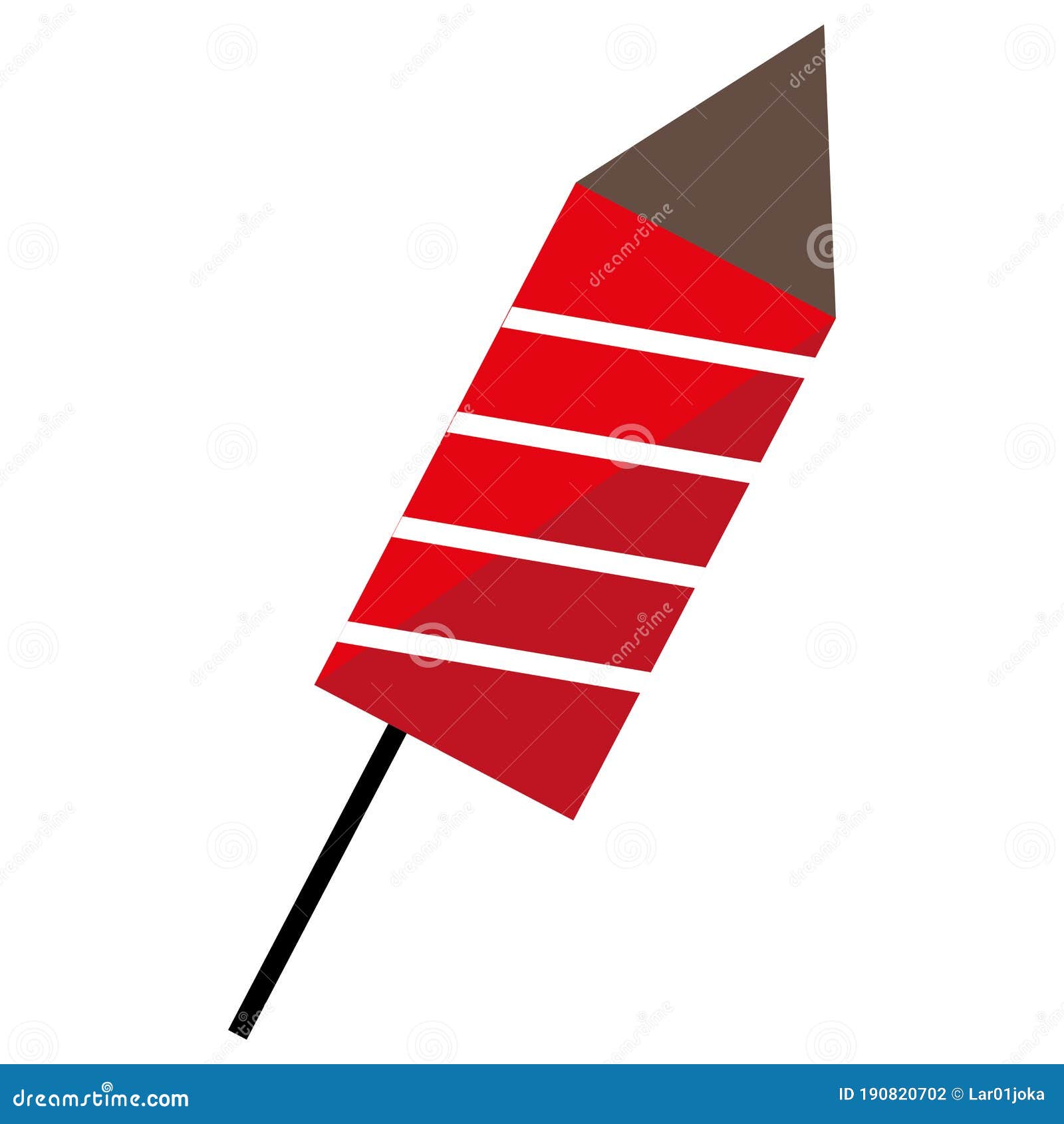 Rocket Firework Gunpowder Fire Cartoon Vector Illustration ...