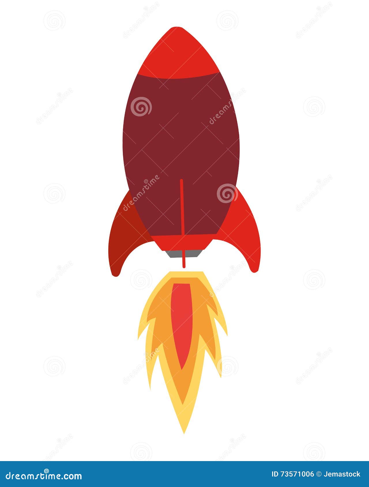 Red rocket icon stock illustration. Illustration of speed - 73571006