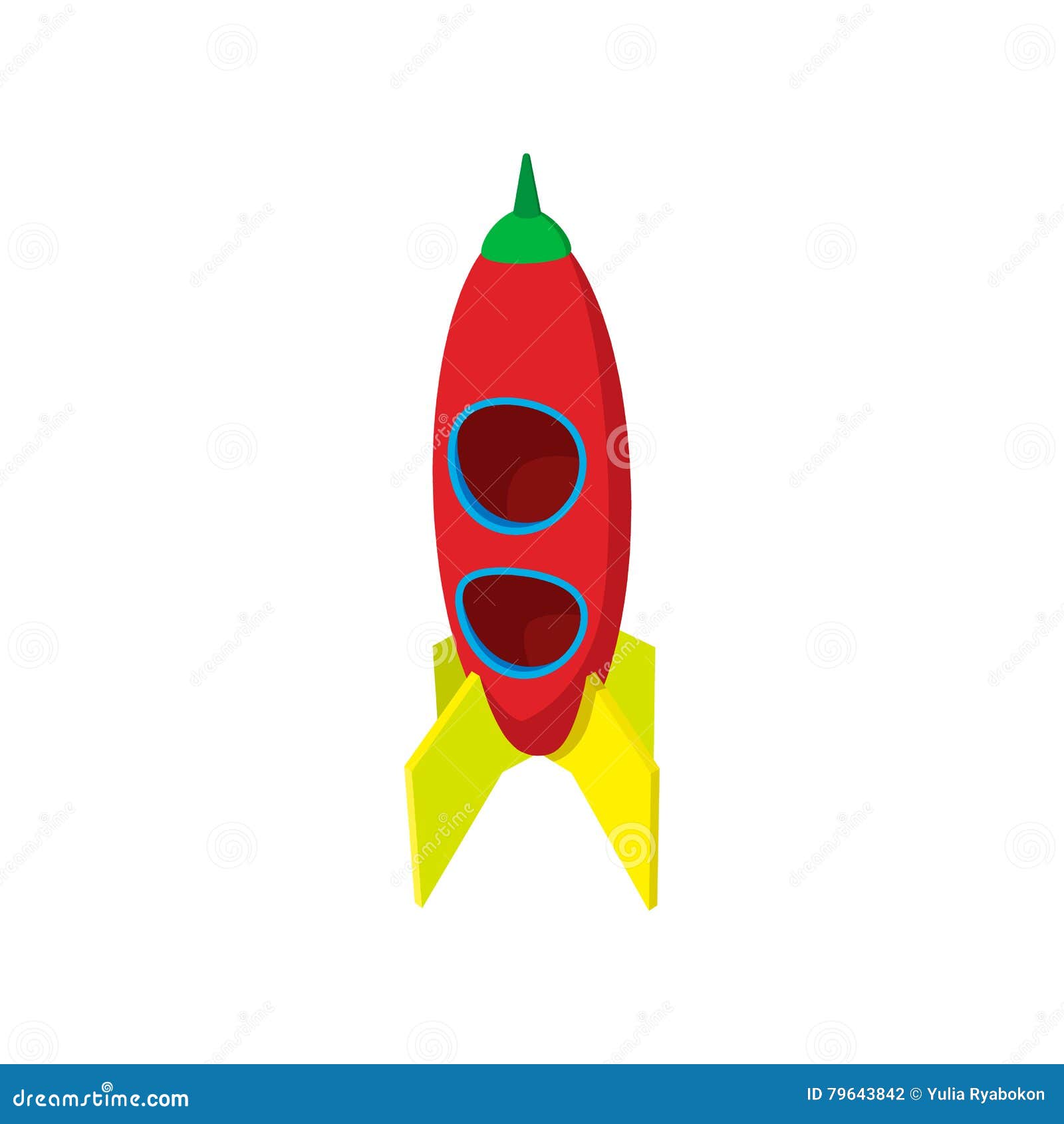 Red rocket on a playground stock vector. Illustration of equipment ...