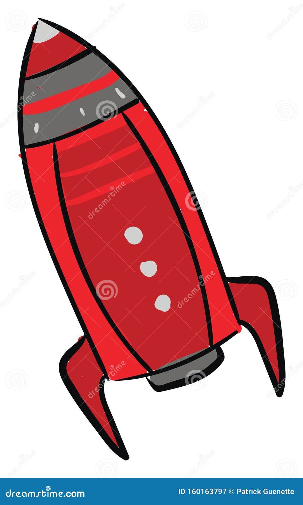 Red Rocket, Vector or Color Illustration Stock Vector - Illustration of ...