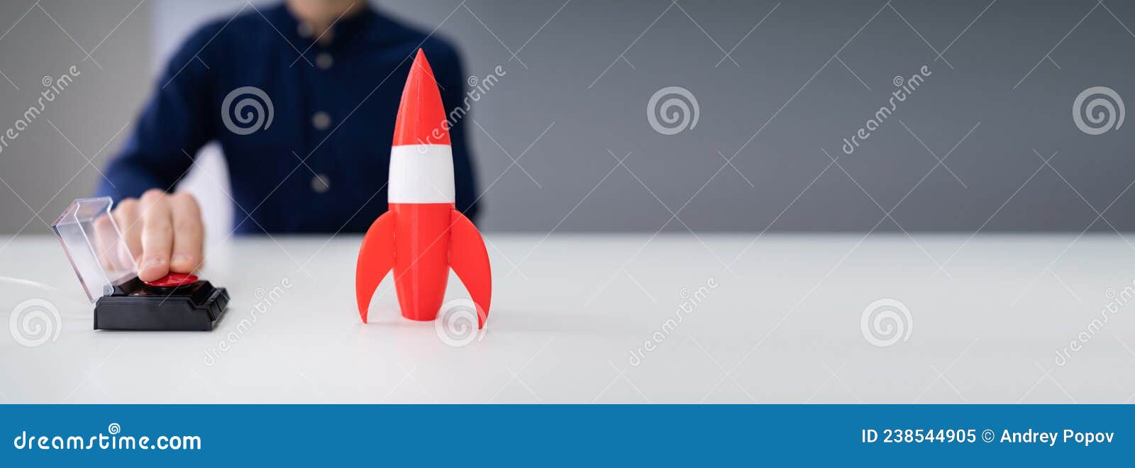 Red Rocket Start and Launch Button Stock Image - Image of career ...