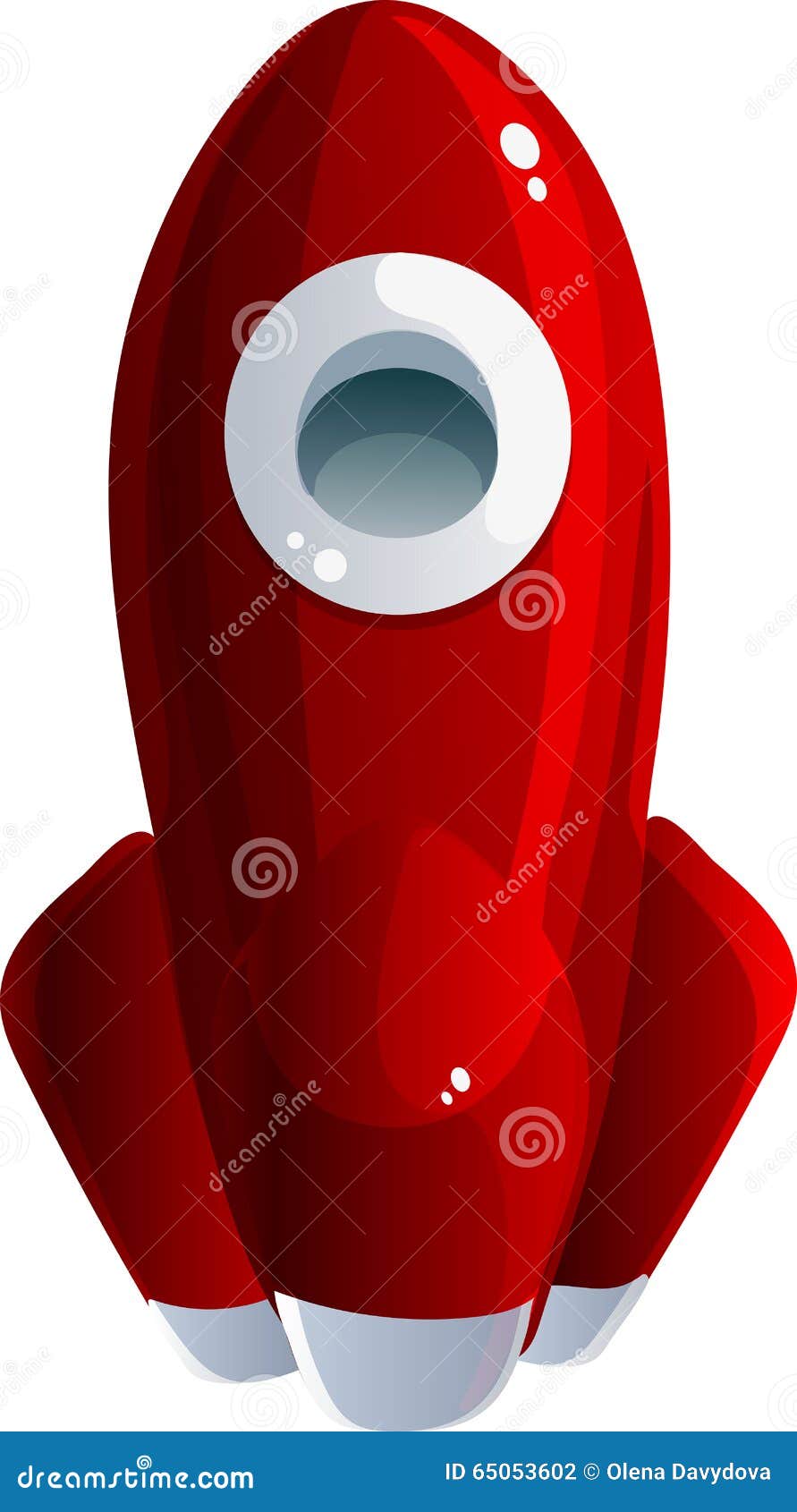 Red Rocket. Vector Illustration Stock Vector - Illustration of blue ...