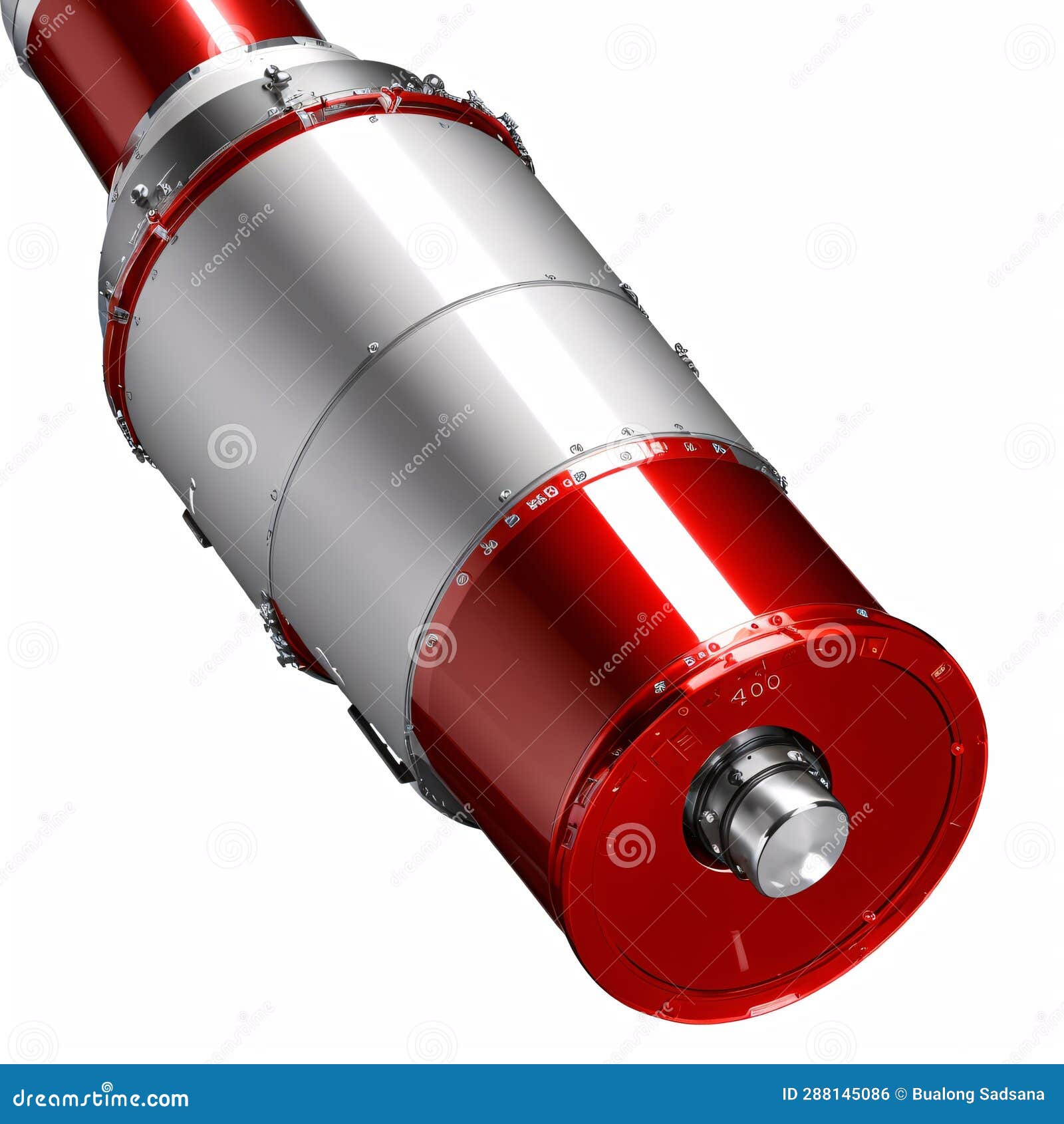 Red Rocket on a White Background. Stock Illustration - Illustration of ...