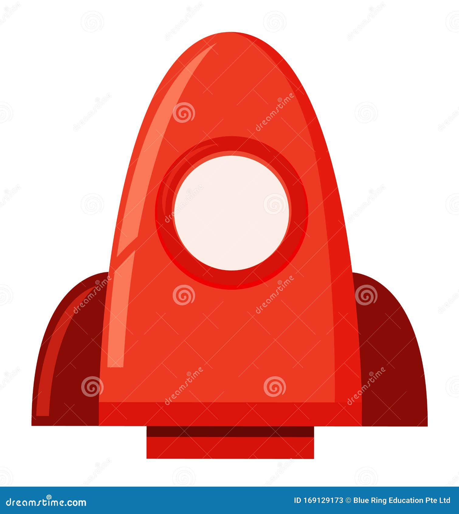 Red Rocket on White Background Stock Vector - Illustration of launch ...