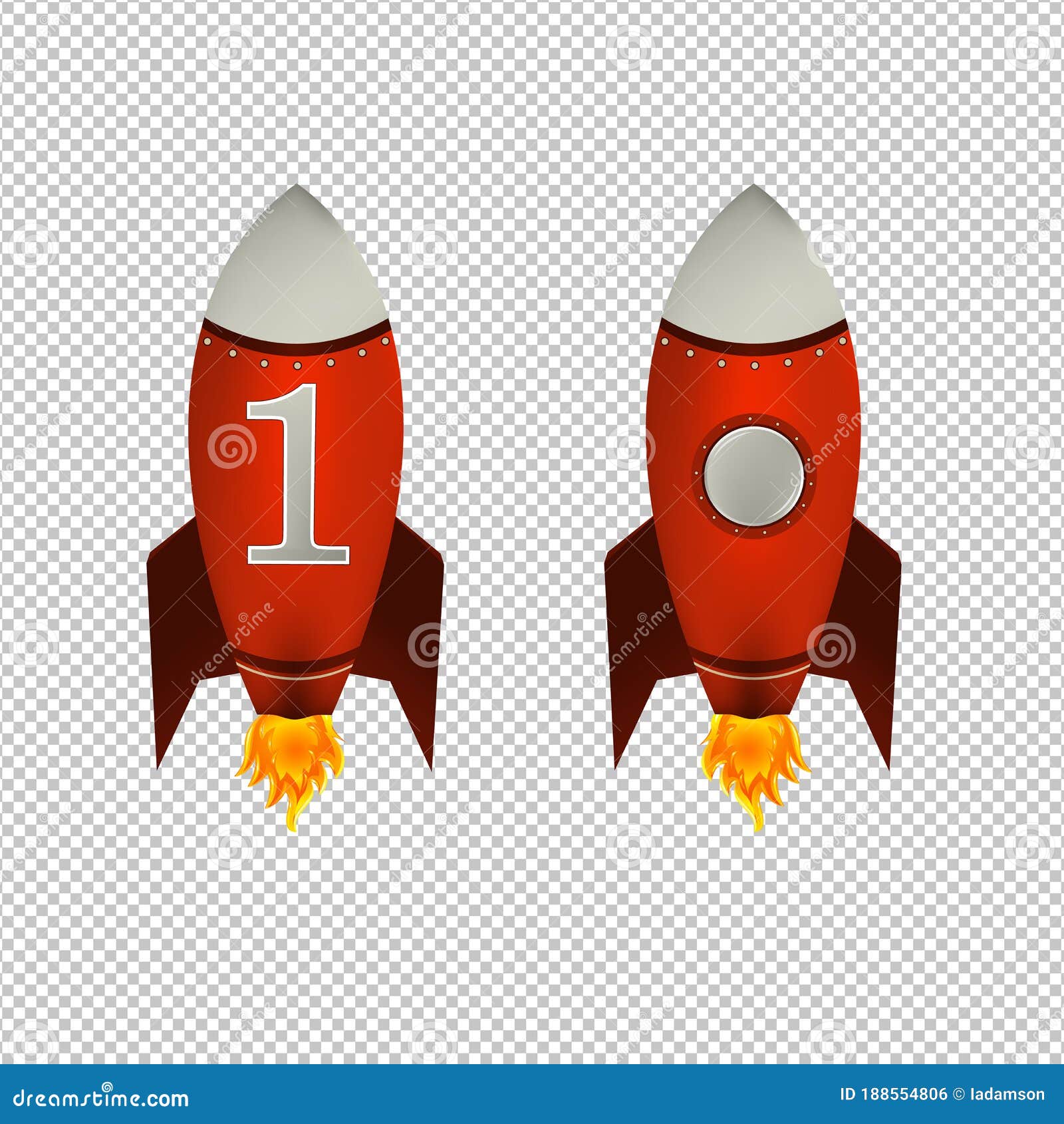 Red Rockets Isolated Transparent Background Stock Vector - Illustration ...