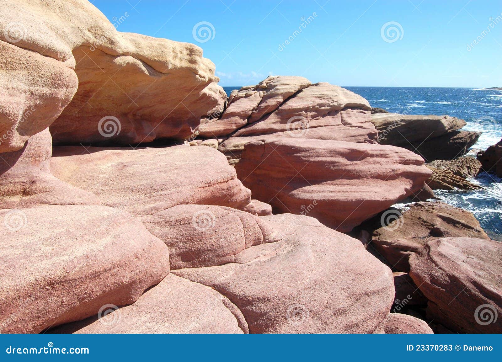 Red rocks stock image. Image of stones, rocks, coast - 23370283