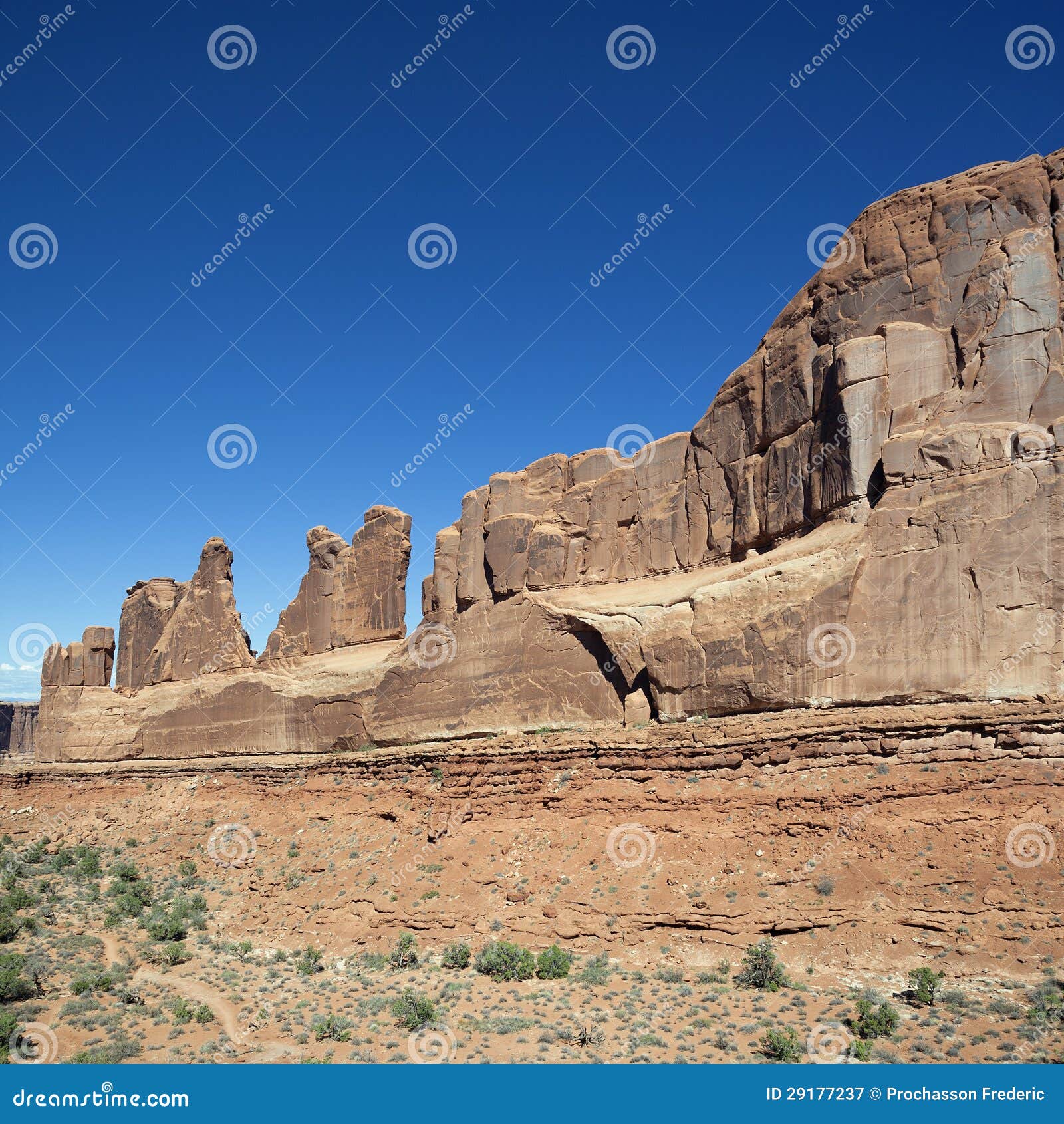 Red Rocks in Arches National Park Stock Image - Image of places ...