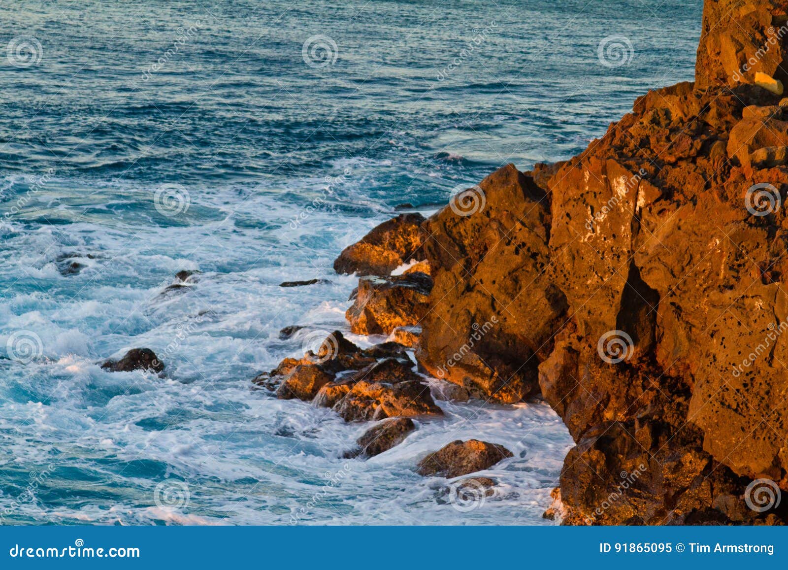 Red Rocks on the Big Island at South Point Stock Image - Image of ...