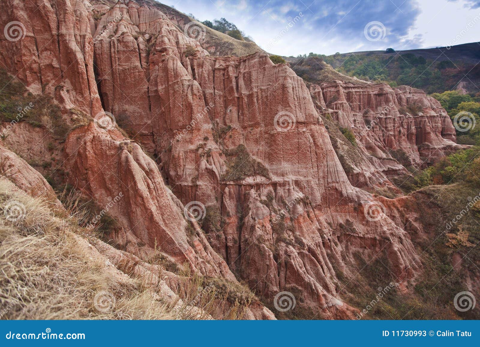 Red Rocks in Canyon in the Fall Stock Image - Image of stone, colorful ...