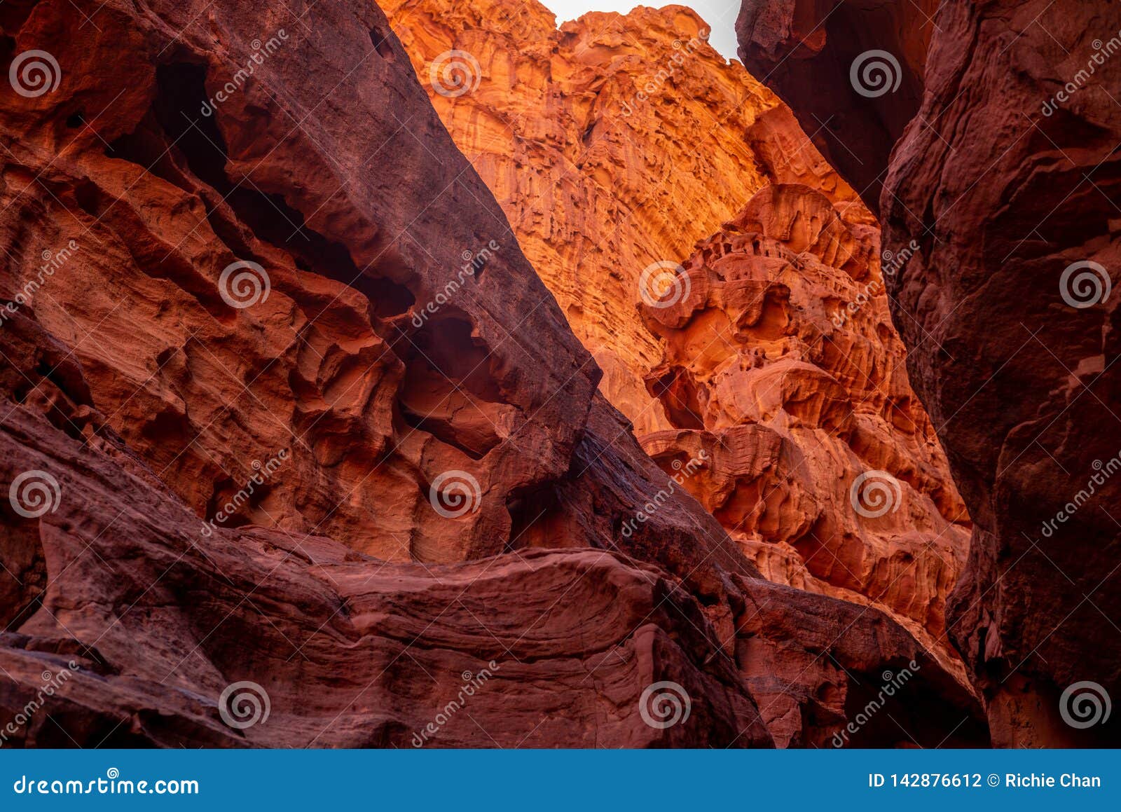 Red Rocks in Cave of Wadi Rum Desert, Jordan Stock Photo - Image of ...