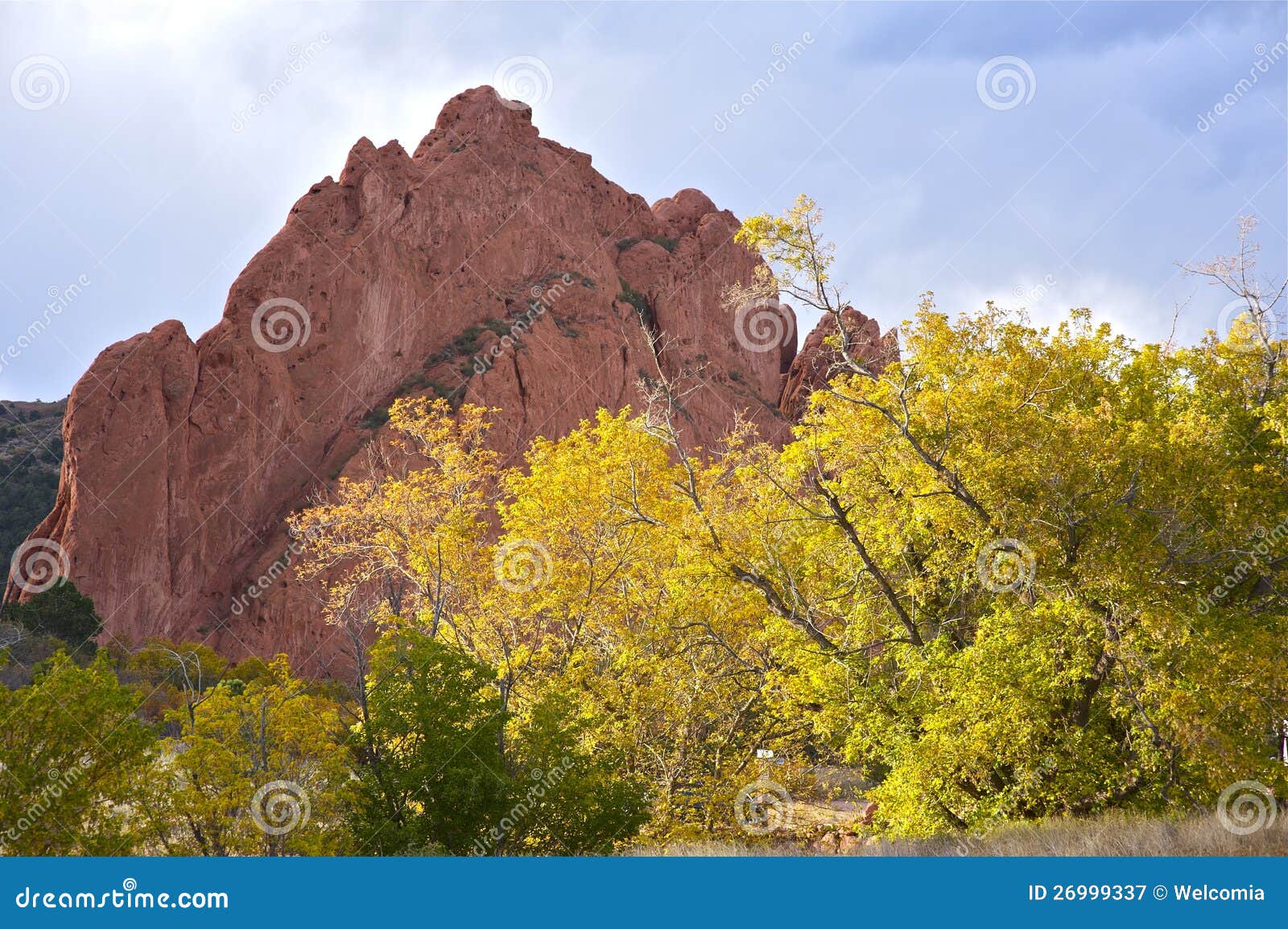 Red Rocks in Colorado stock image. Image of geology, plants - 26999337