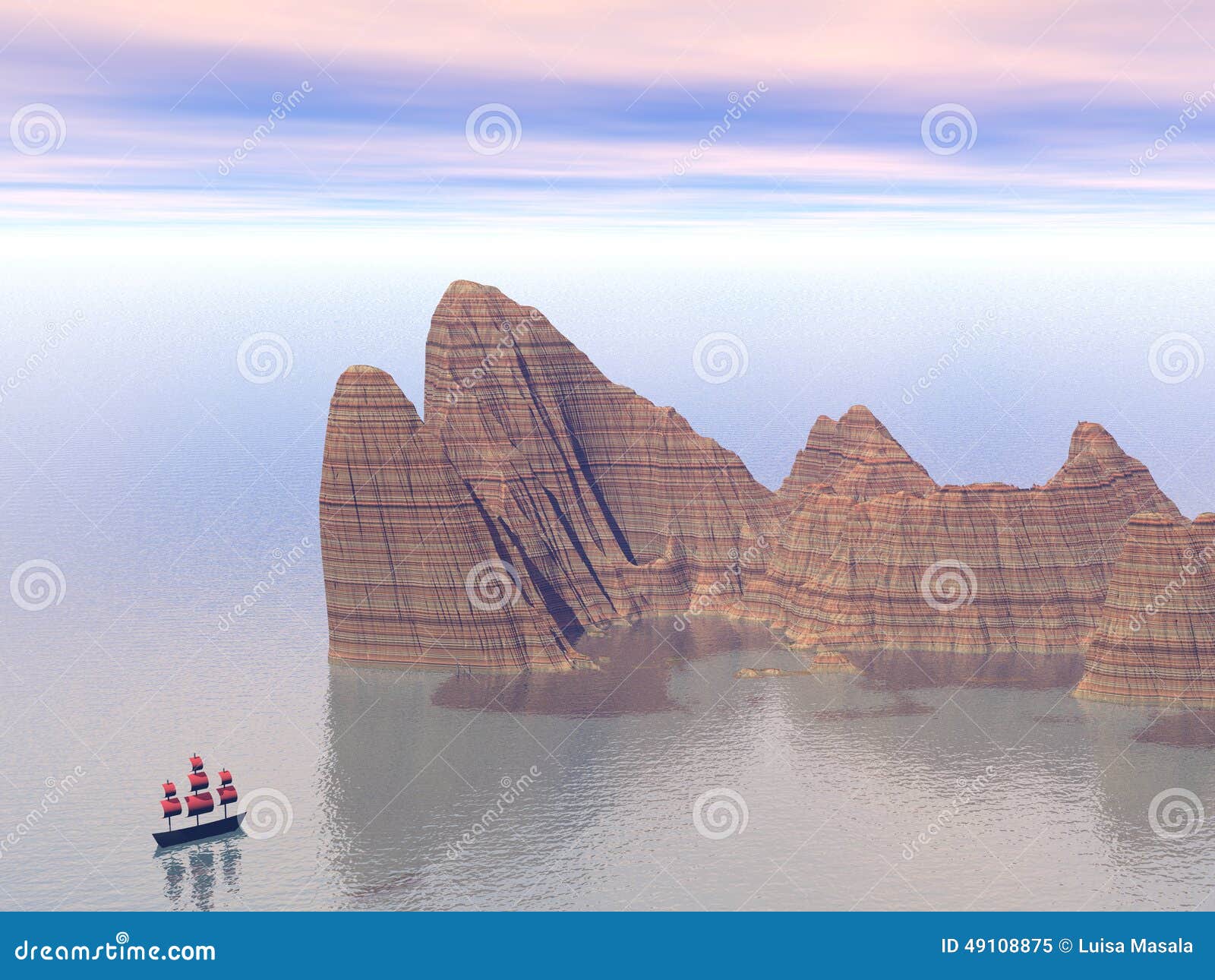 Red rocks stock illustration. Illustration of explore - 49108875