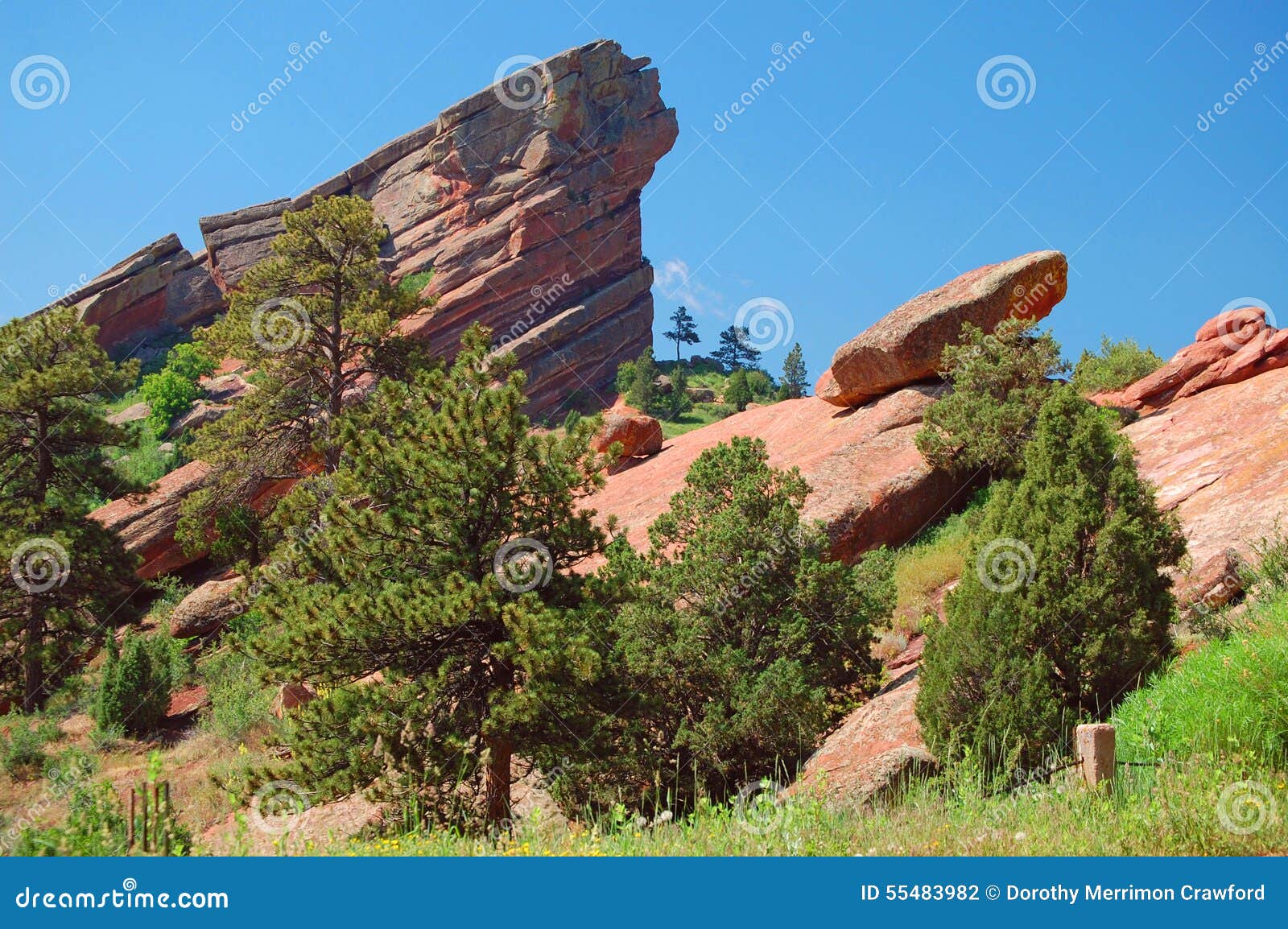 Red Rocks Landscape stock photo. Image of erosion, summer - 55483982