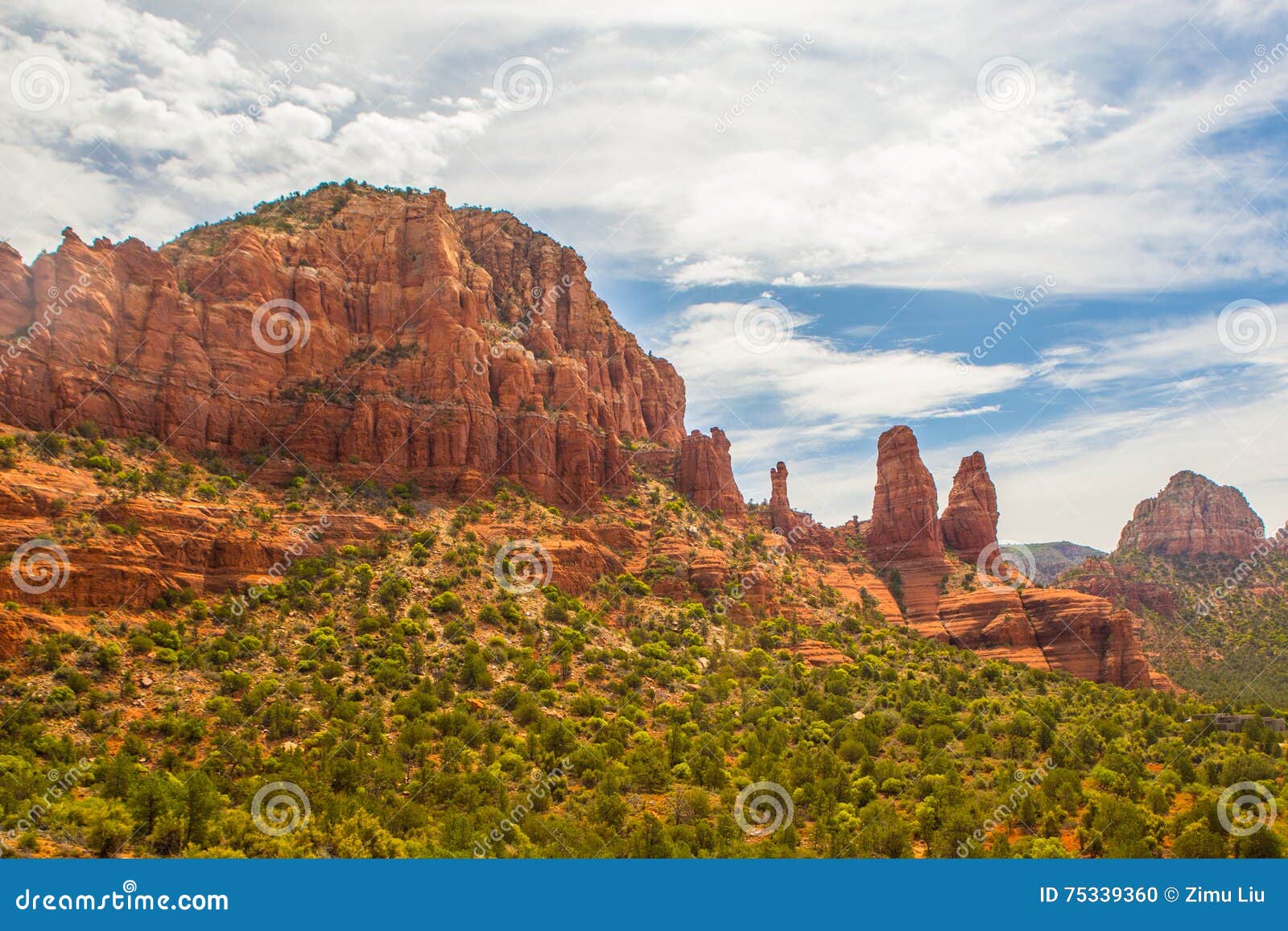 Red rocks in Sedona stock photo. Image of sandstone, rock - 75339360