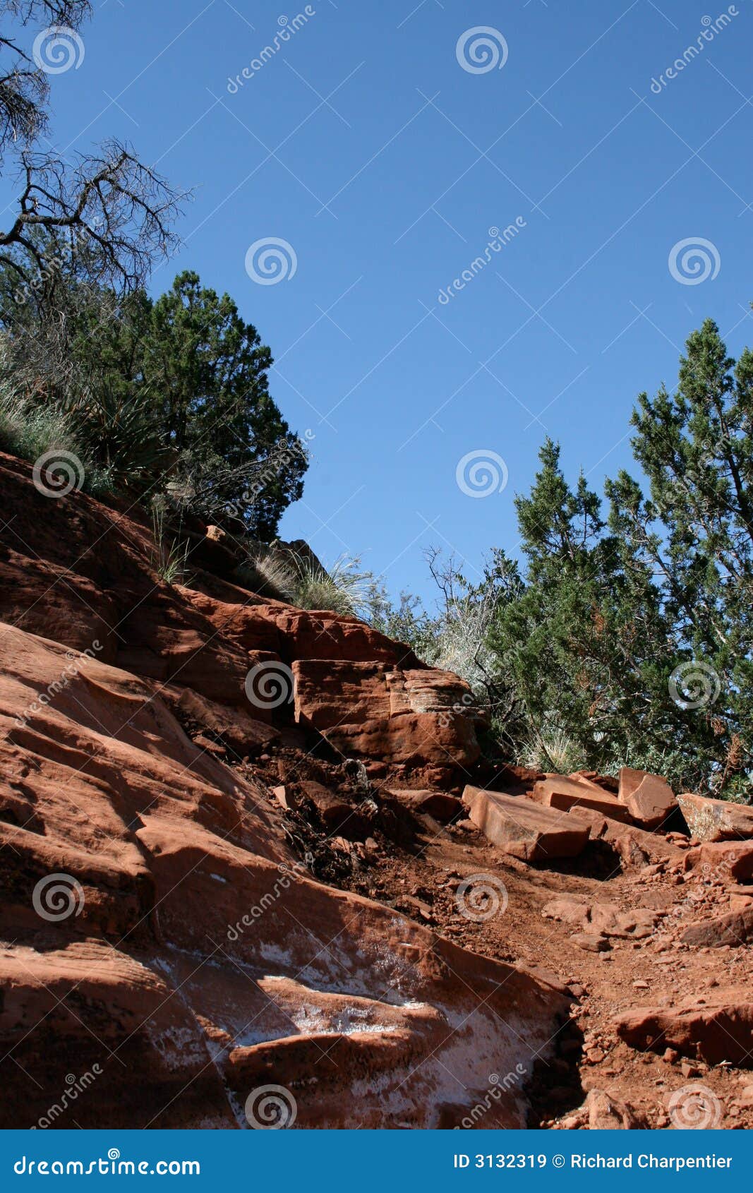 Red Rocks Stairs stock image. Image of tourism, rocks - 3132319