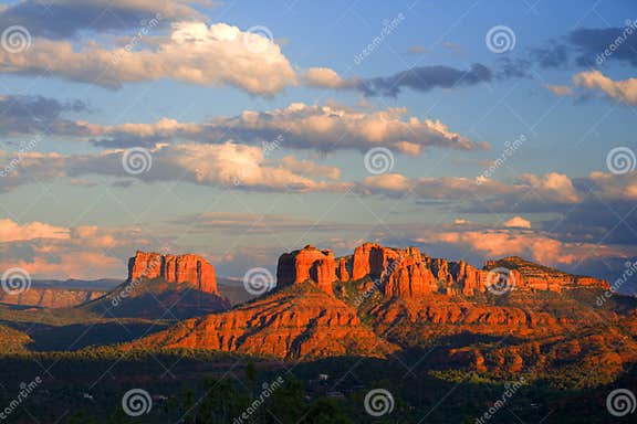Red Rocks sunset stock image. Image of outdoors, formations - 3393529