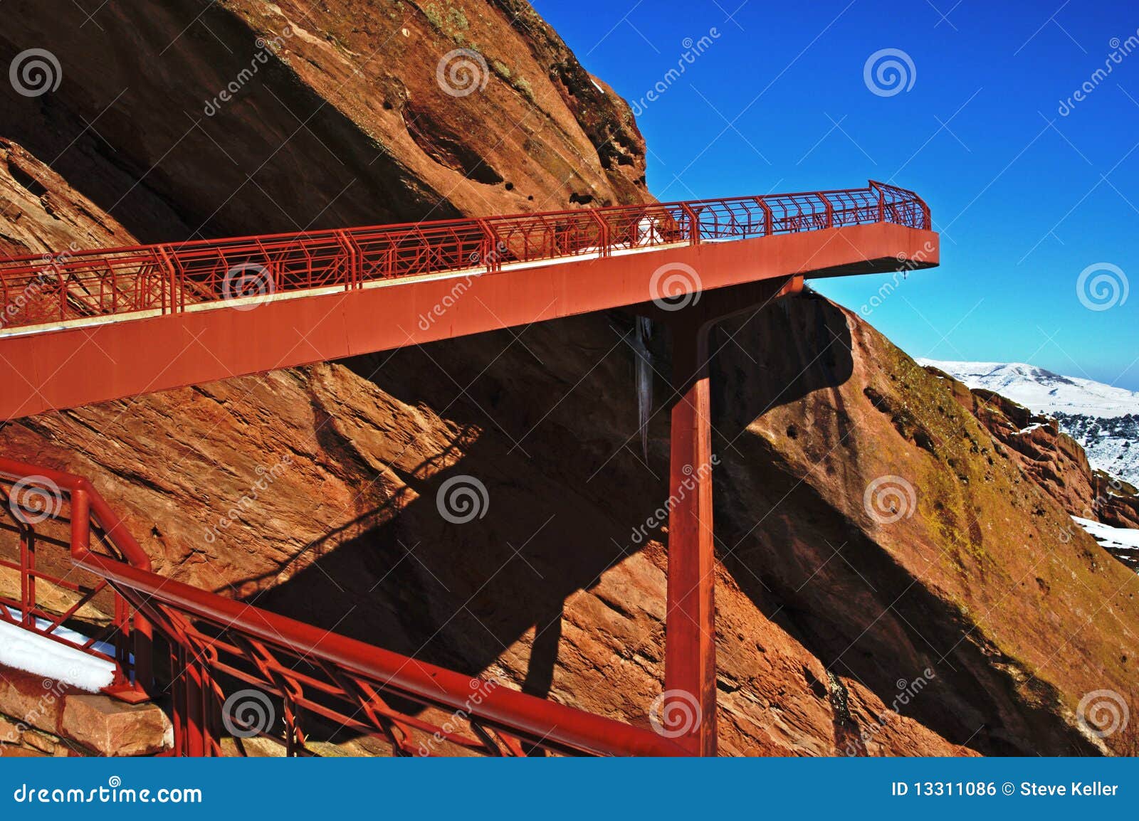 Red Rocks walkway stock photo. Image of morrison, auditorium - 13311086
