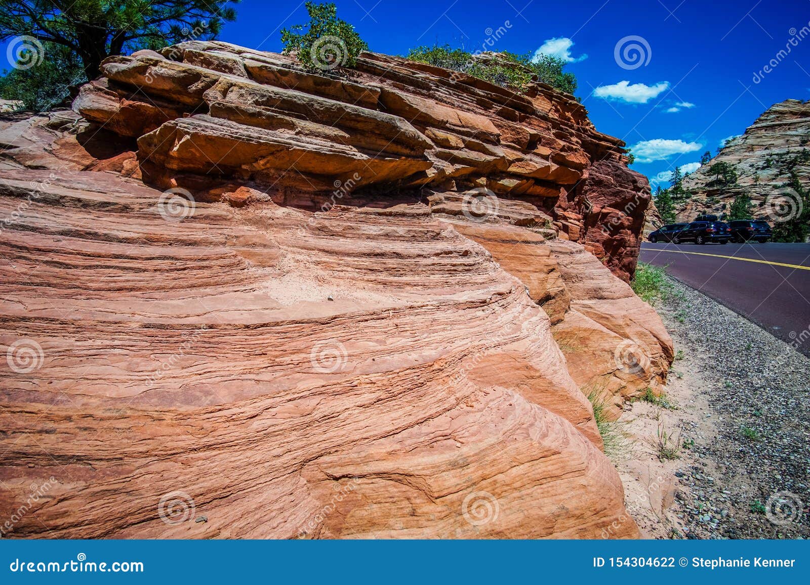 Red Rocks in Zion National Park Stock Photo - Image of scenery, tourism ...