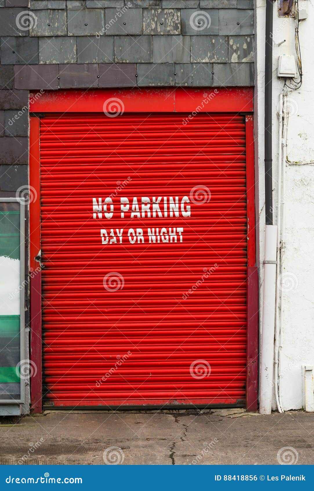 Red roll door stock photo. Image of roll, closed, metal - 88418856