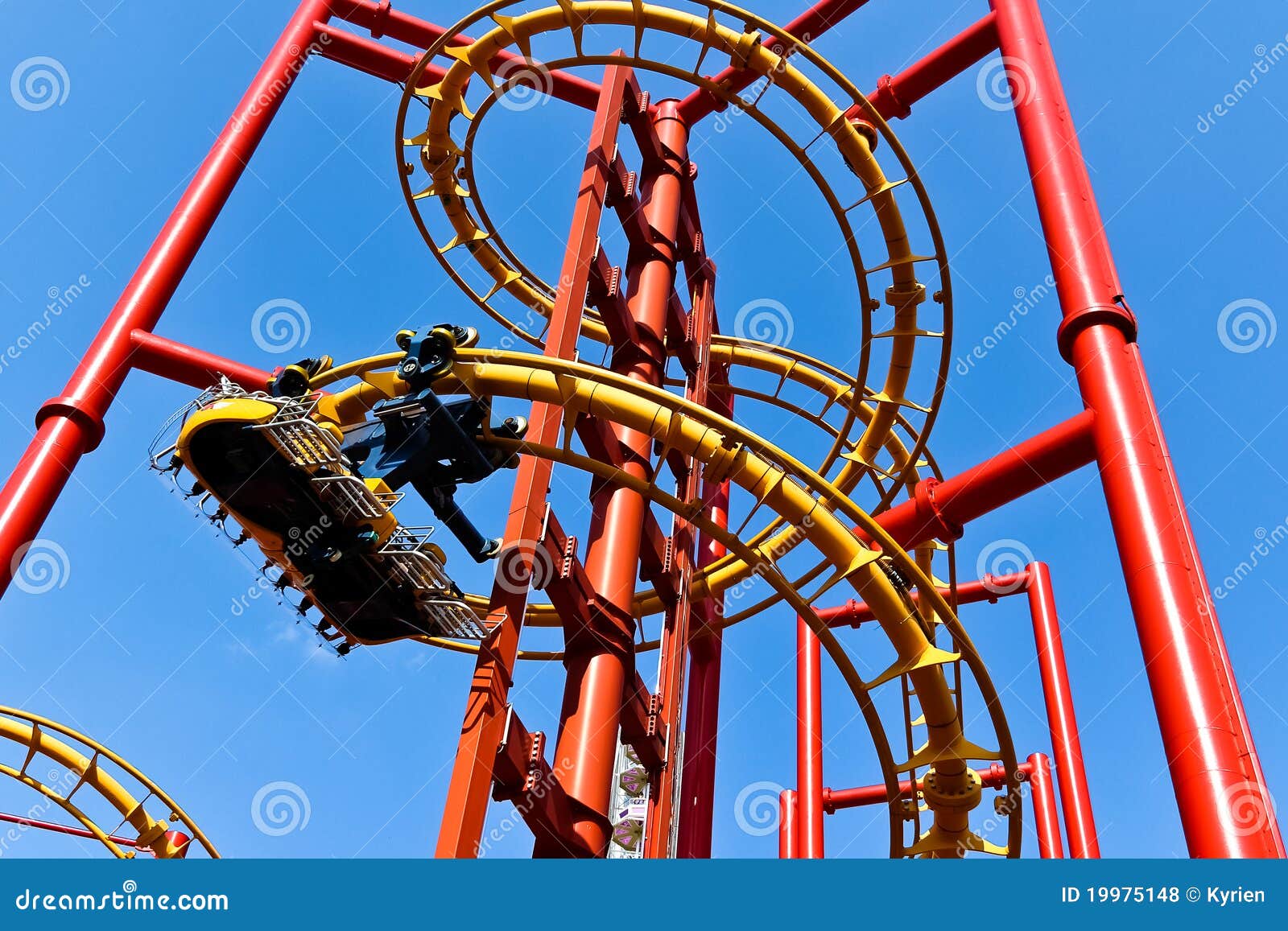 Red roller coaster stock photo. Image of enjoy, high - 19975148