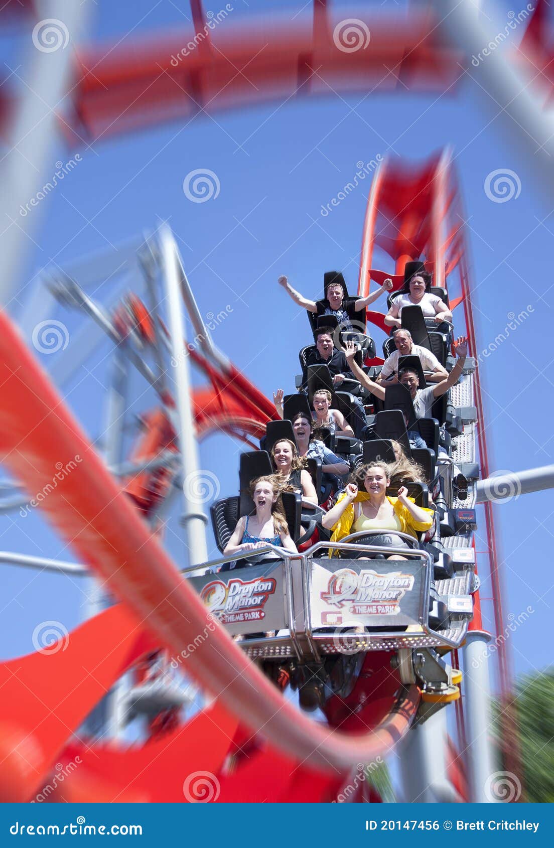 Red roller coaster editorial photo. Image of roller, funfair - 20147456