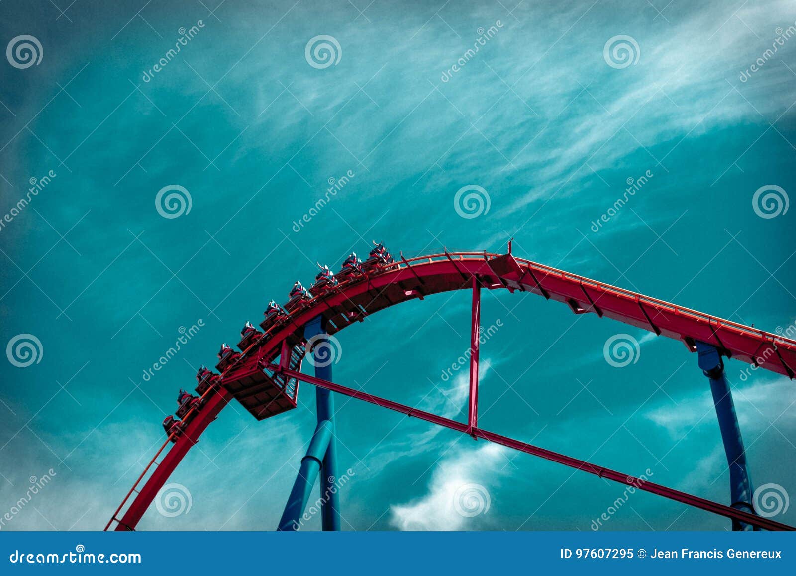Red Roller Coaster Stock Photos - Royalty Free Pictures