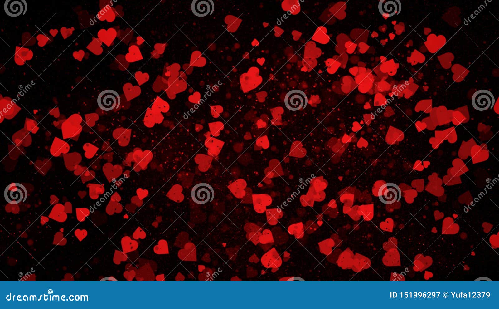 Red Romantic Love Bokeh for Background Texture Overlays. Magic Glitter ...