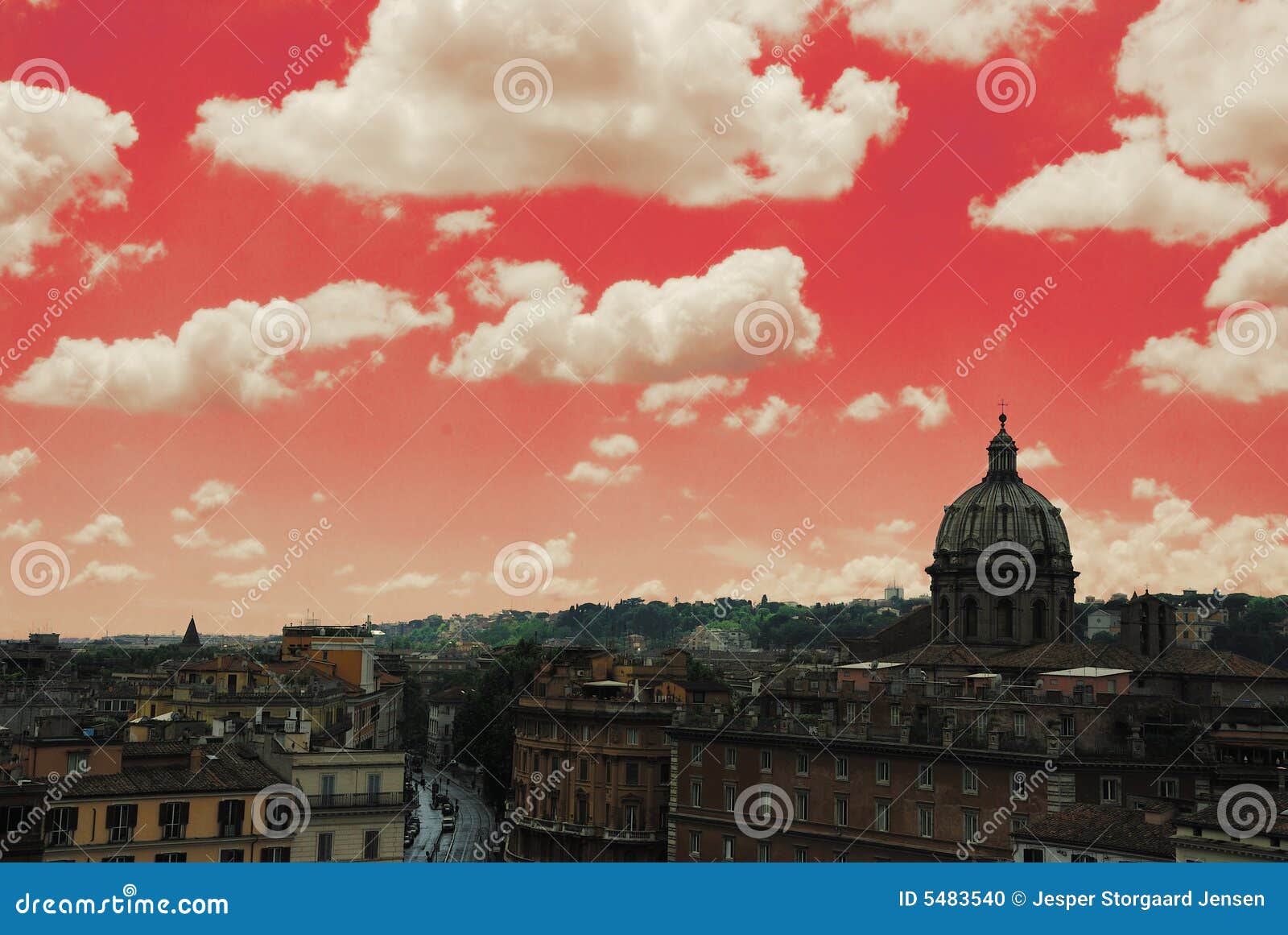 Red Rome stock photo. Image of urban, architecture, capital - 5483540