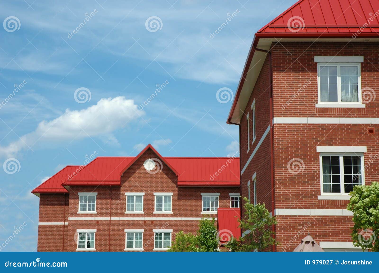 Red Roof Building stock image. Image of retirement, roof - 979027