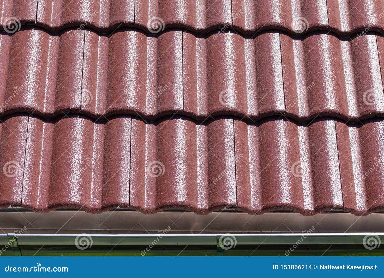Red Roof Tile with Gutter Detail Stock Photo - Image of design, orange ...