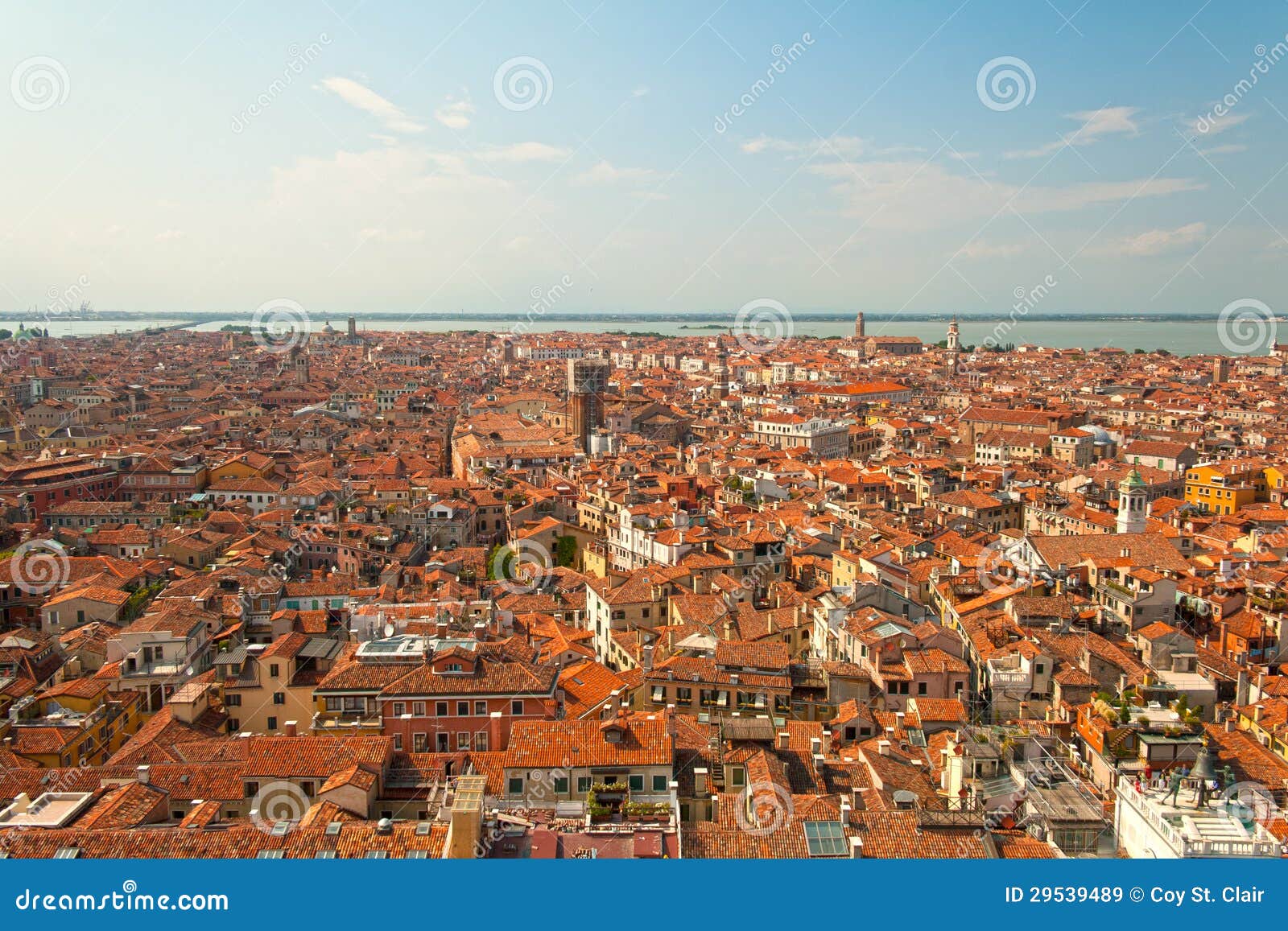 Red-roofed Buildings in Venice, Italy Stock Image - Image of travel ...
