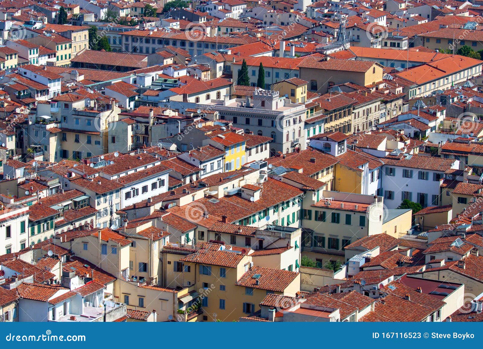 Red Roofs of Buildings in Florence Italy Stock Image - Image of travel ...