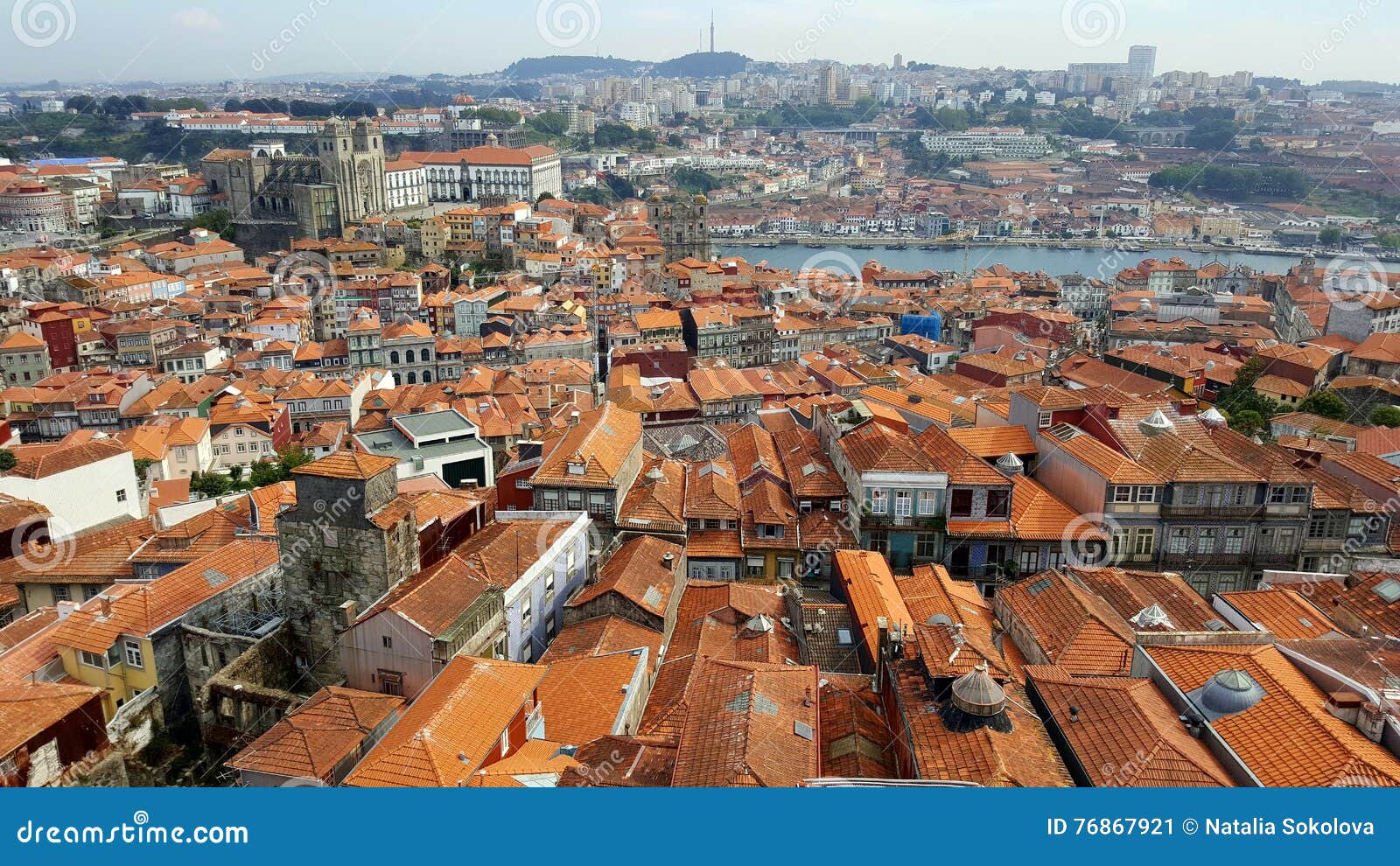 Red roofs porto stock image. Image of seeview, porto - 76867921