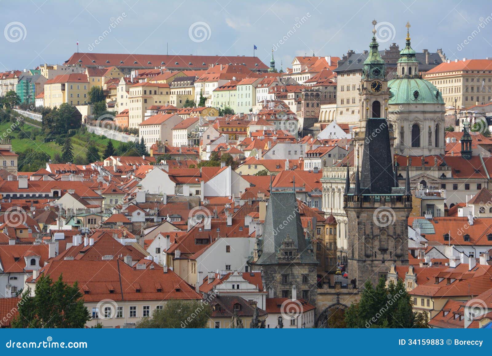 Red Roofs of Prague Capital of Czech Republic Stock Image - Image of ...
