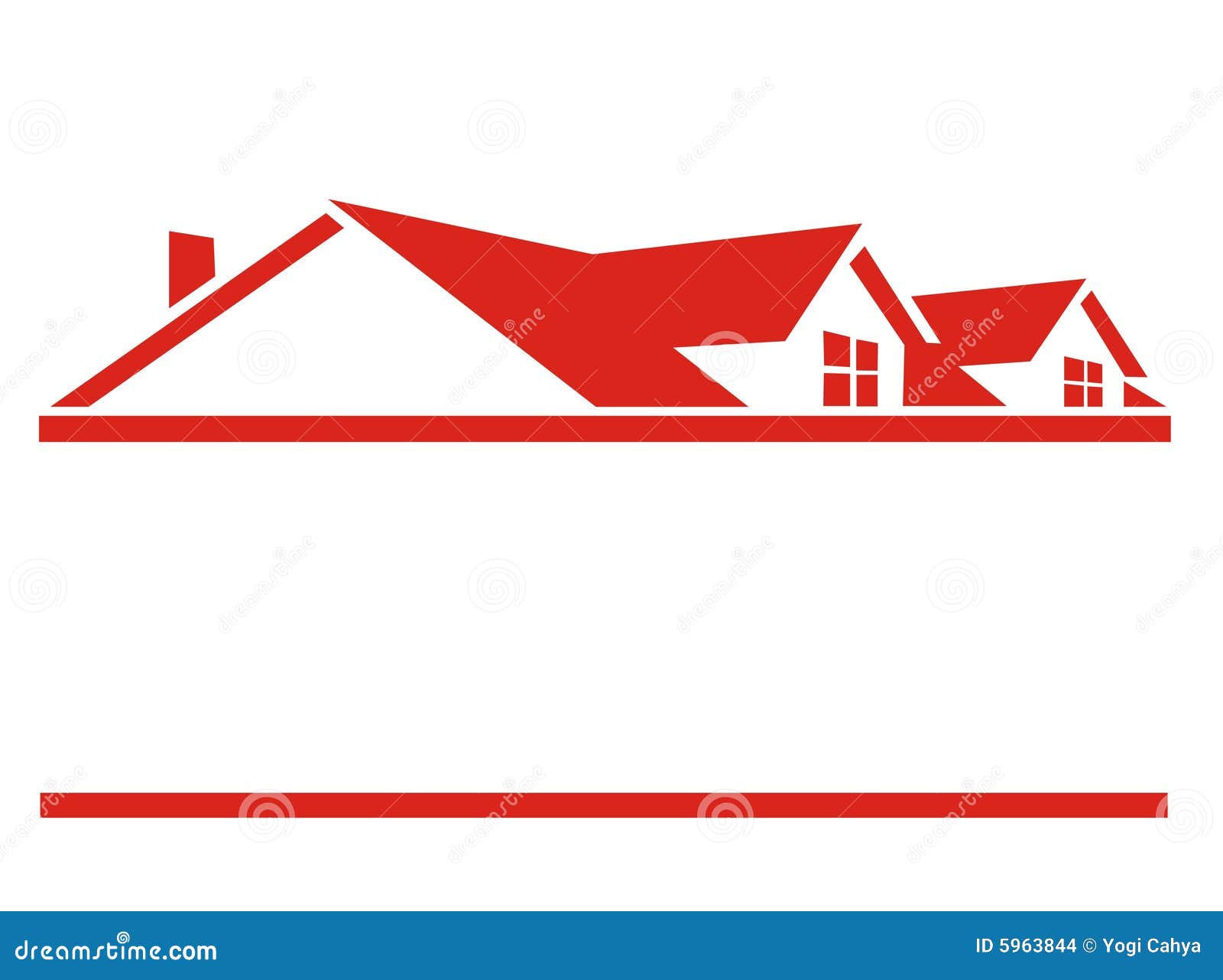Red Rooftop Logo stock illustration. Illustration of sign - 5963844