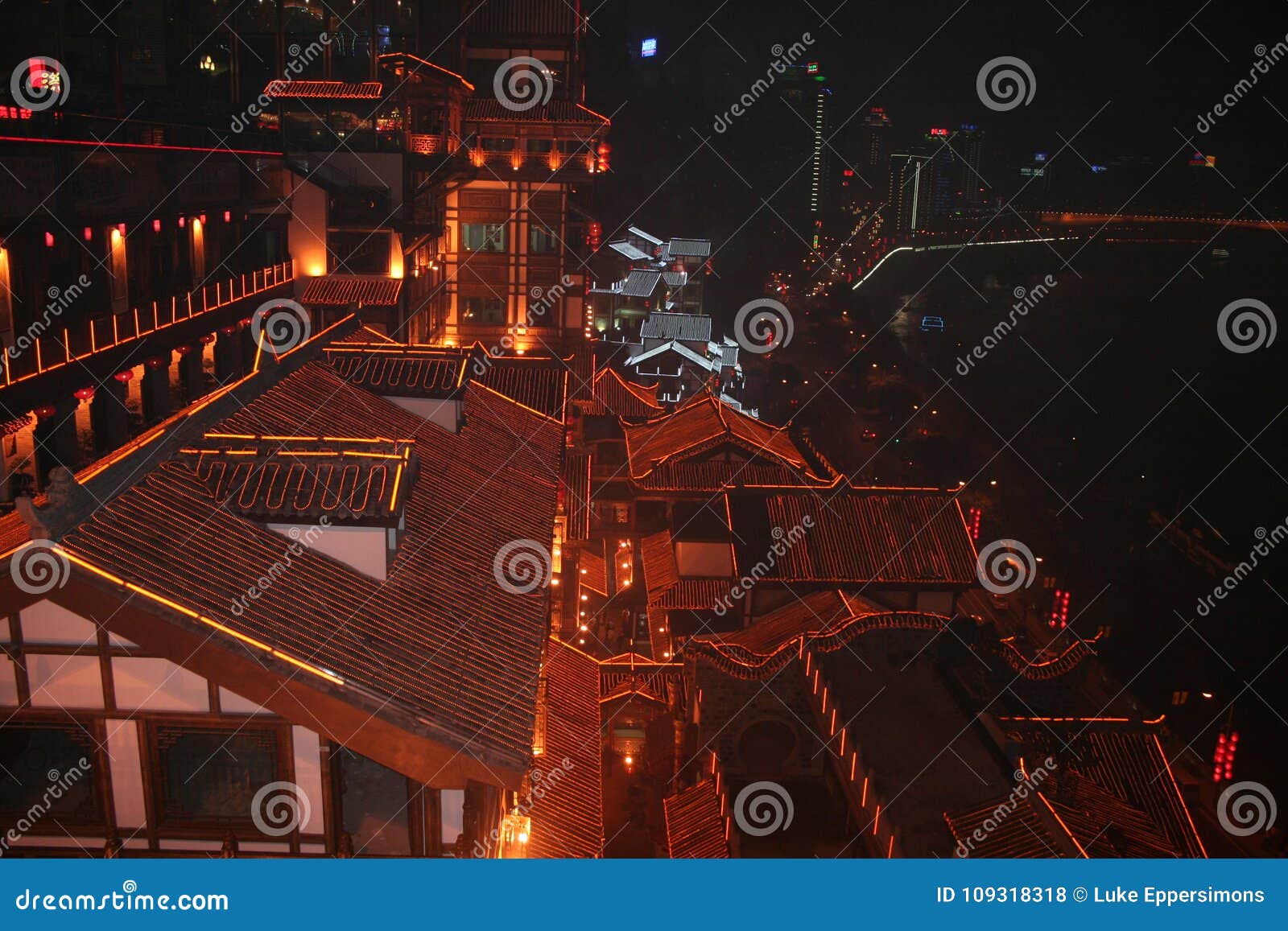 Red Rooftops of Chongqing City in China Editorial Stock Photo - Image ...
