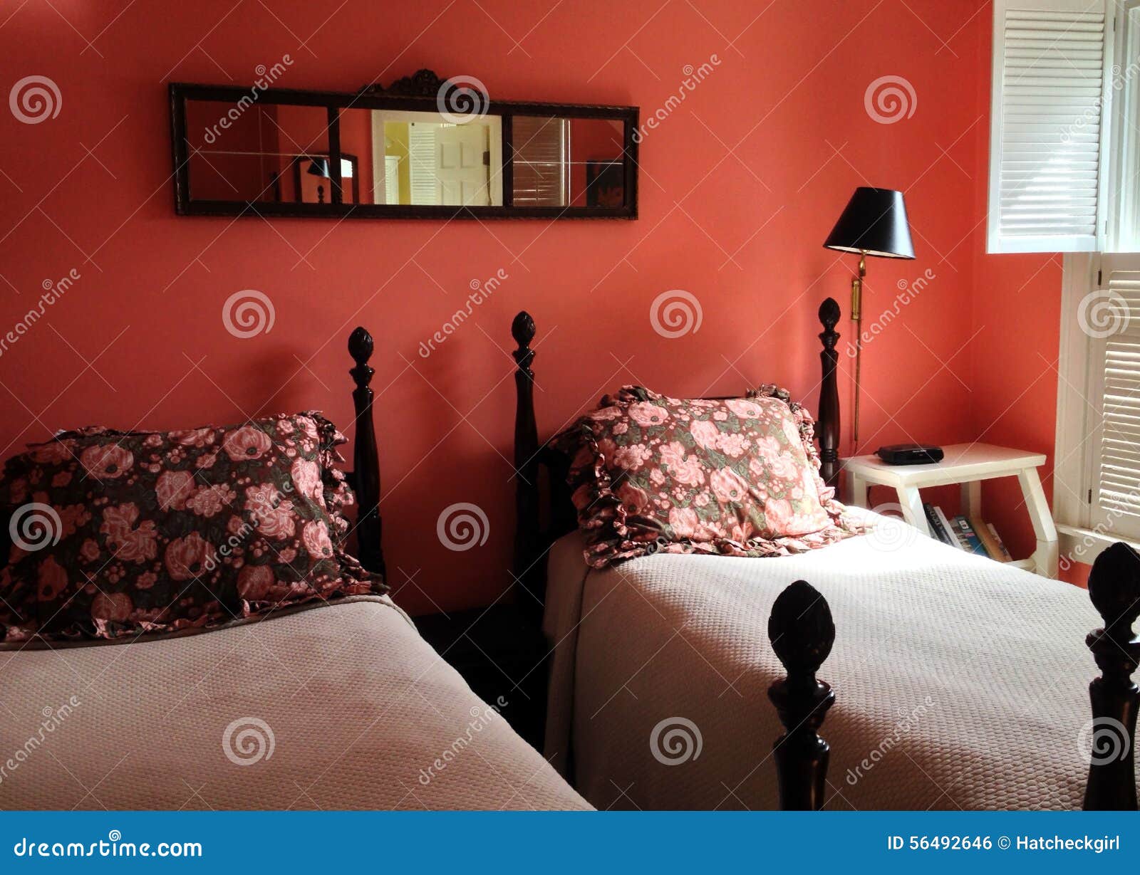 Red Room; Bed and Breakfast Inn Stock Photo - Image of elegance ...