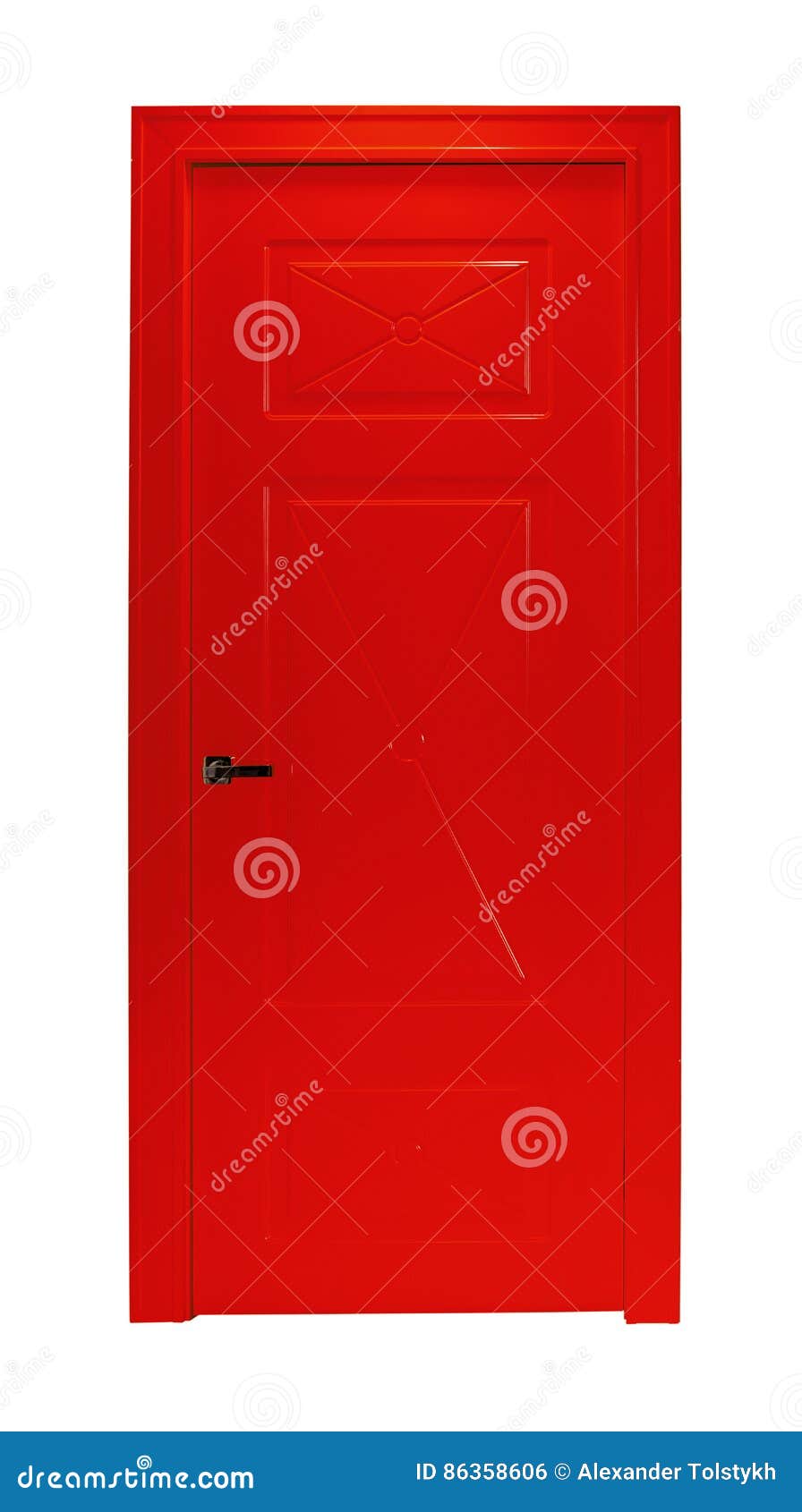 Red room door isolated stock photo. Image of inside, modern - 86358606