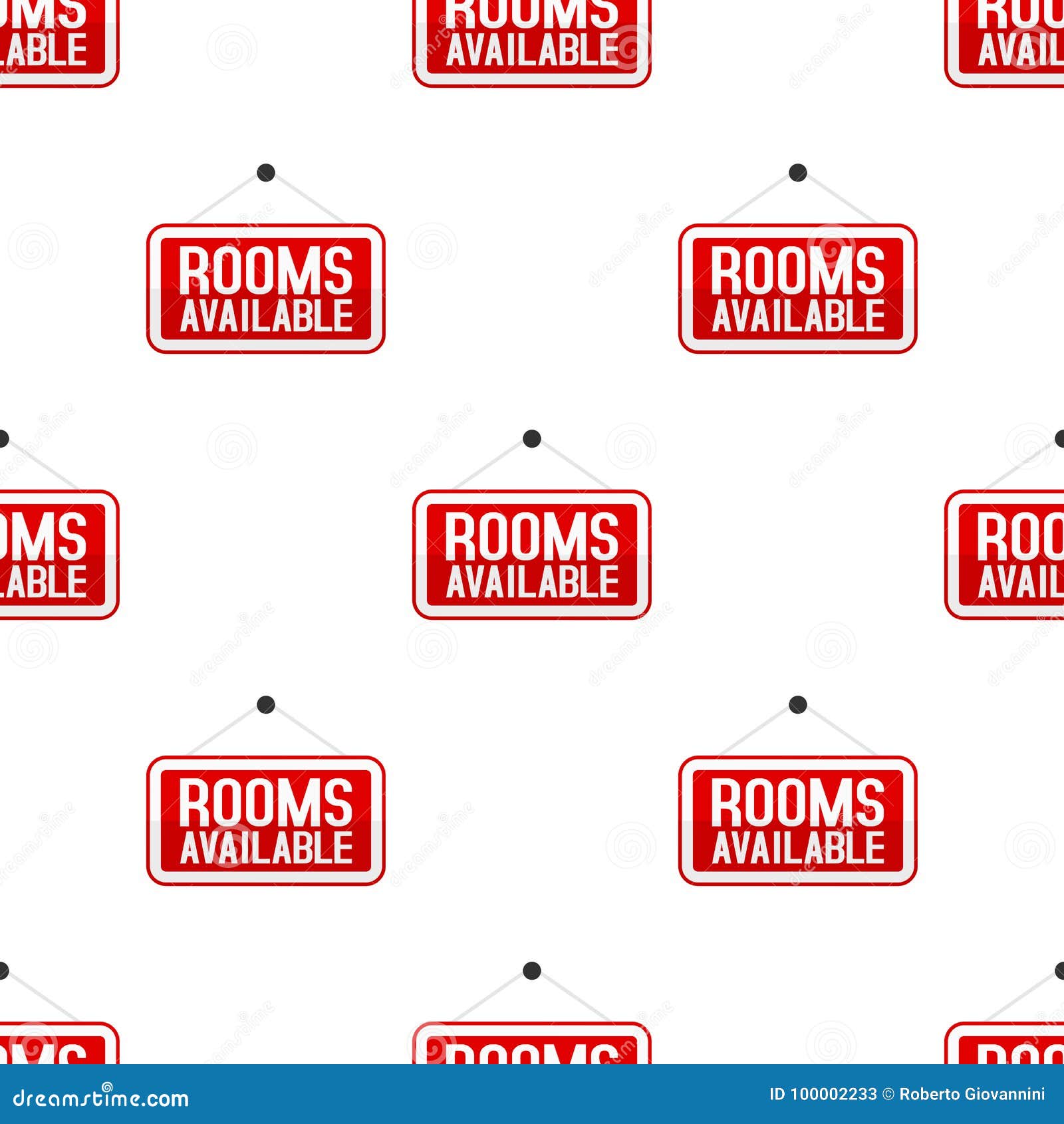 Rooms Available Sign Flat Icon On White Cartoon Vector | CartoonDealer ...