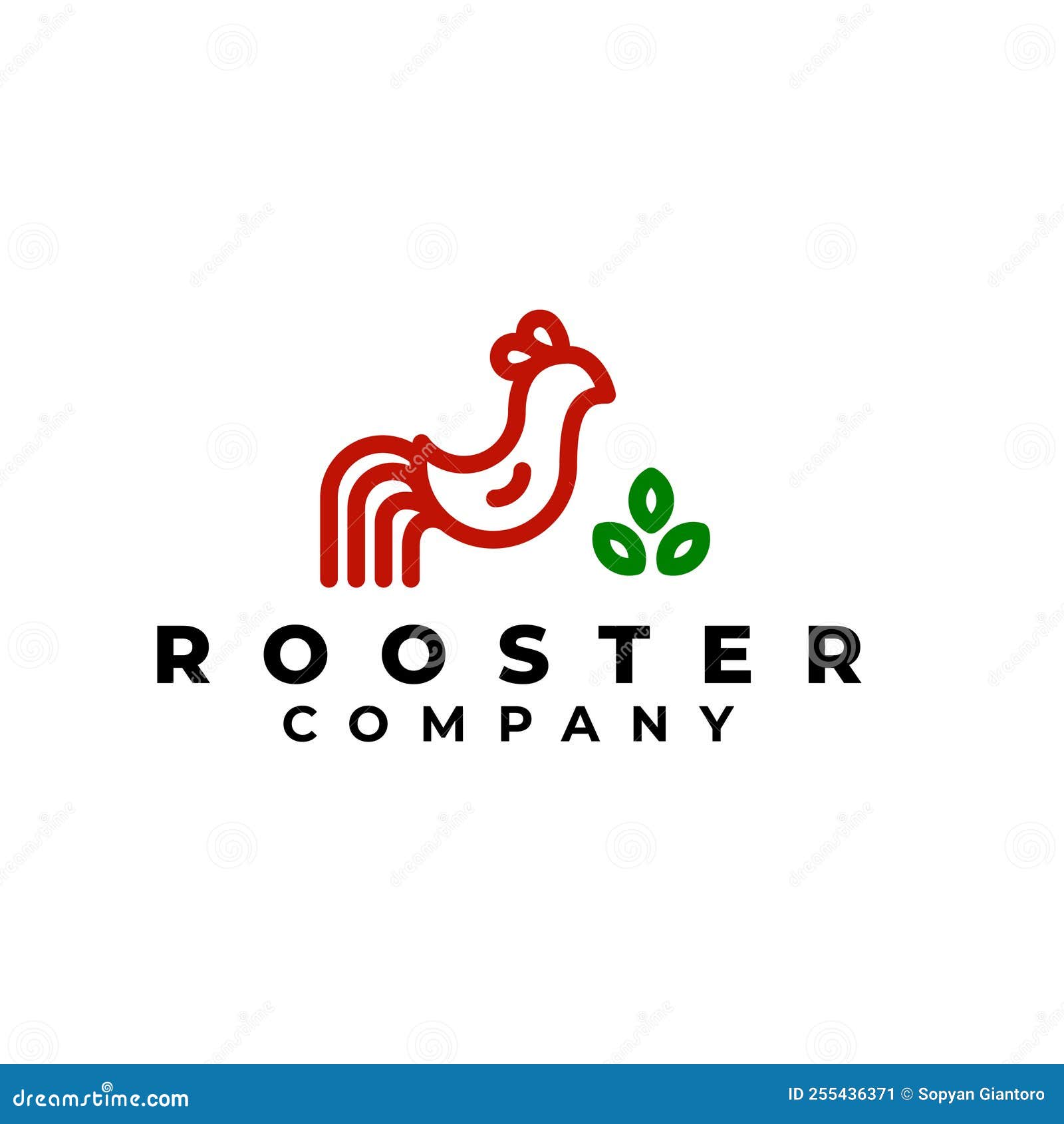 Rooster Outline Drawing Black And White Vector Illustration ...